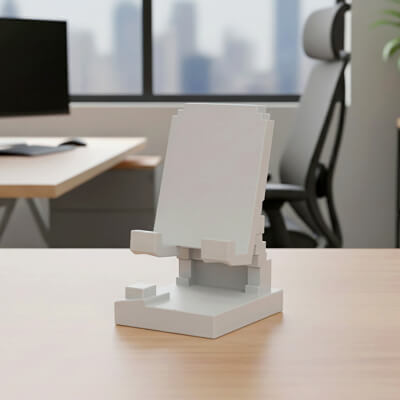 Low-Poly Phone Stand 3D Printable 3D Print Model by brunonunesdp