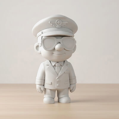 Pilot Character 3D Printable 3D print model by brunonunesdp