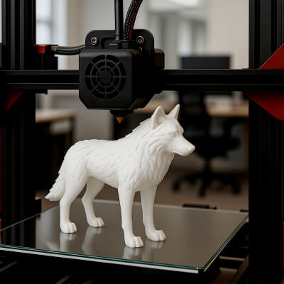 Wolf Sculpted 3D Printable 3D Print Model by brunonunesdp