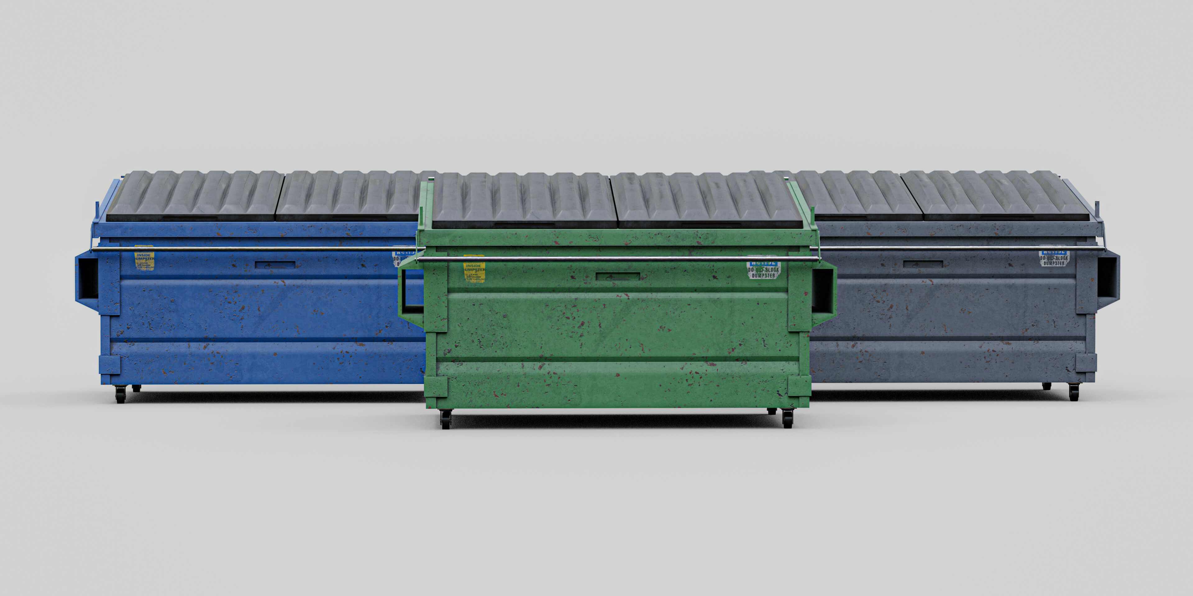 Dumpsters - Game Ready 3D Model by Brwa Taha