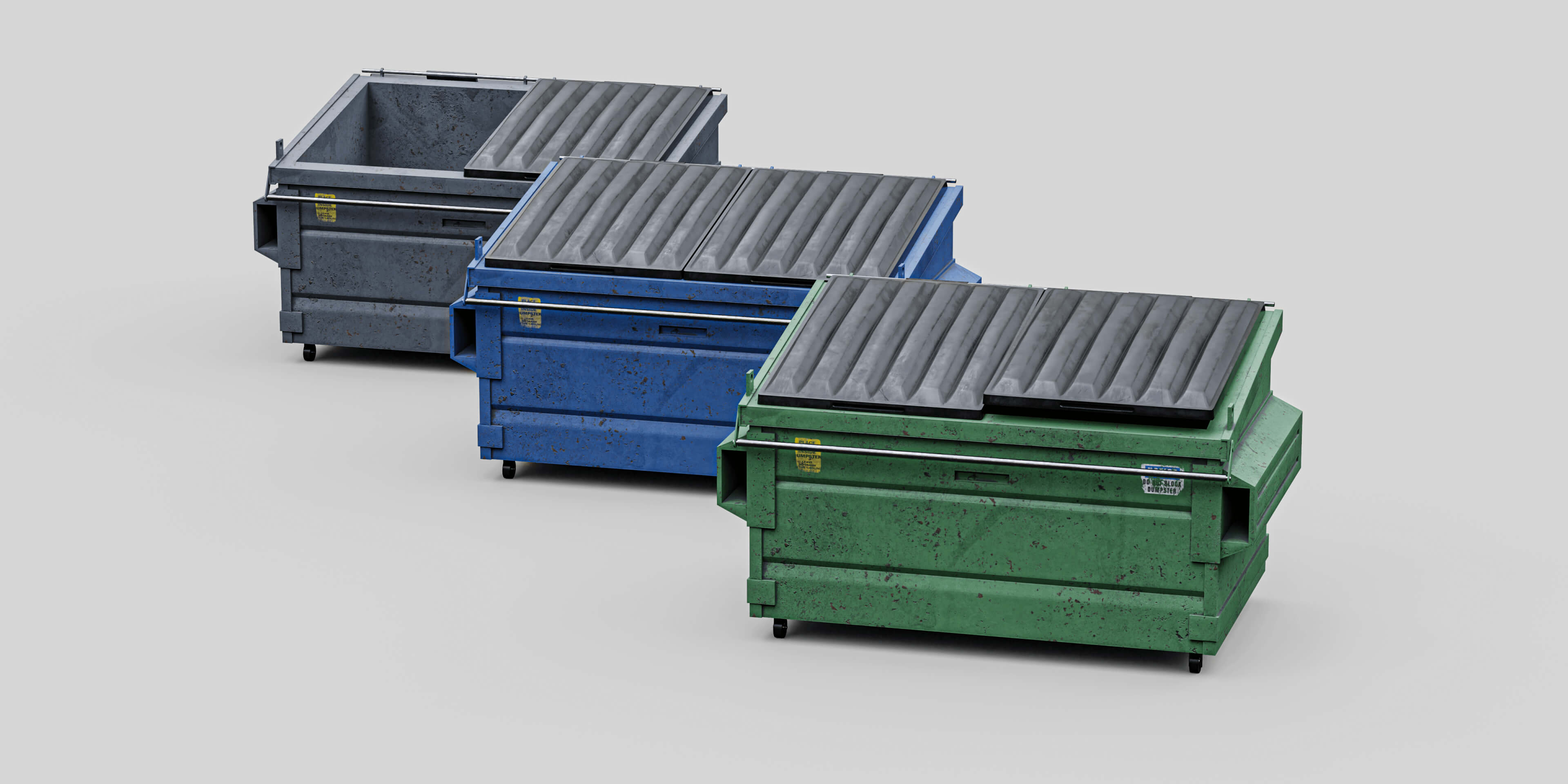 Dumpsters - Game Ready 3D Model by Brwa Taha