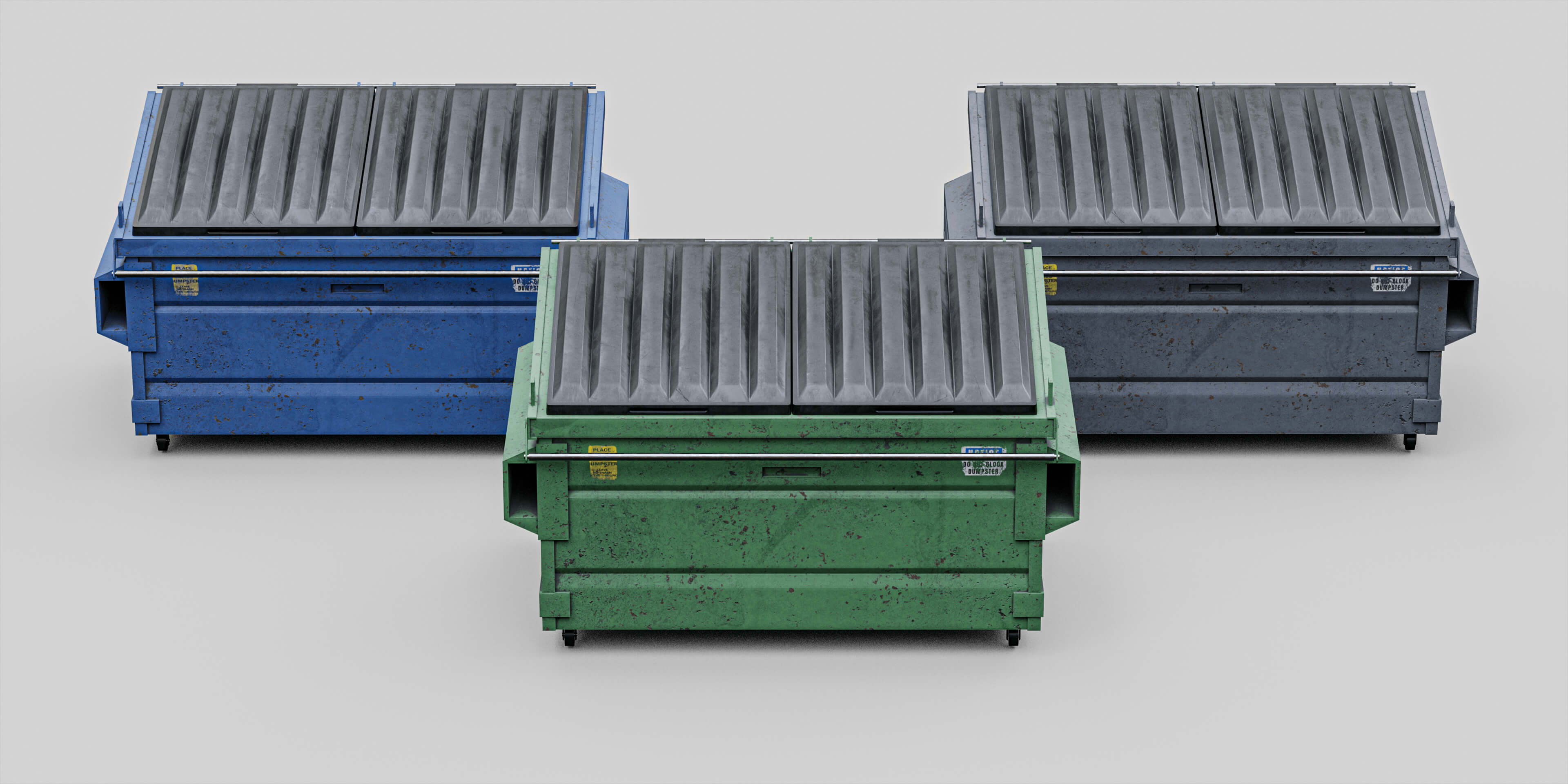 Dumpsters - Game Ready 3D Model by Brwa Taha