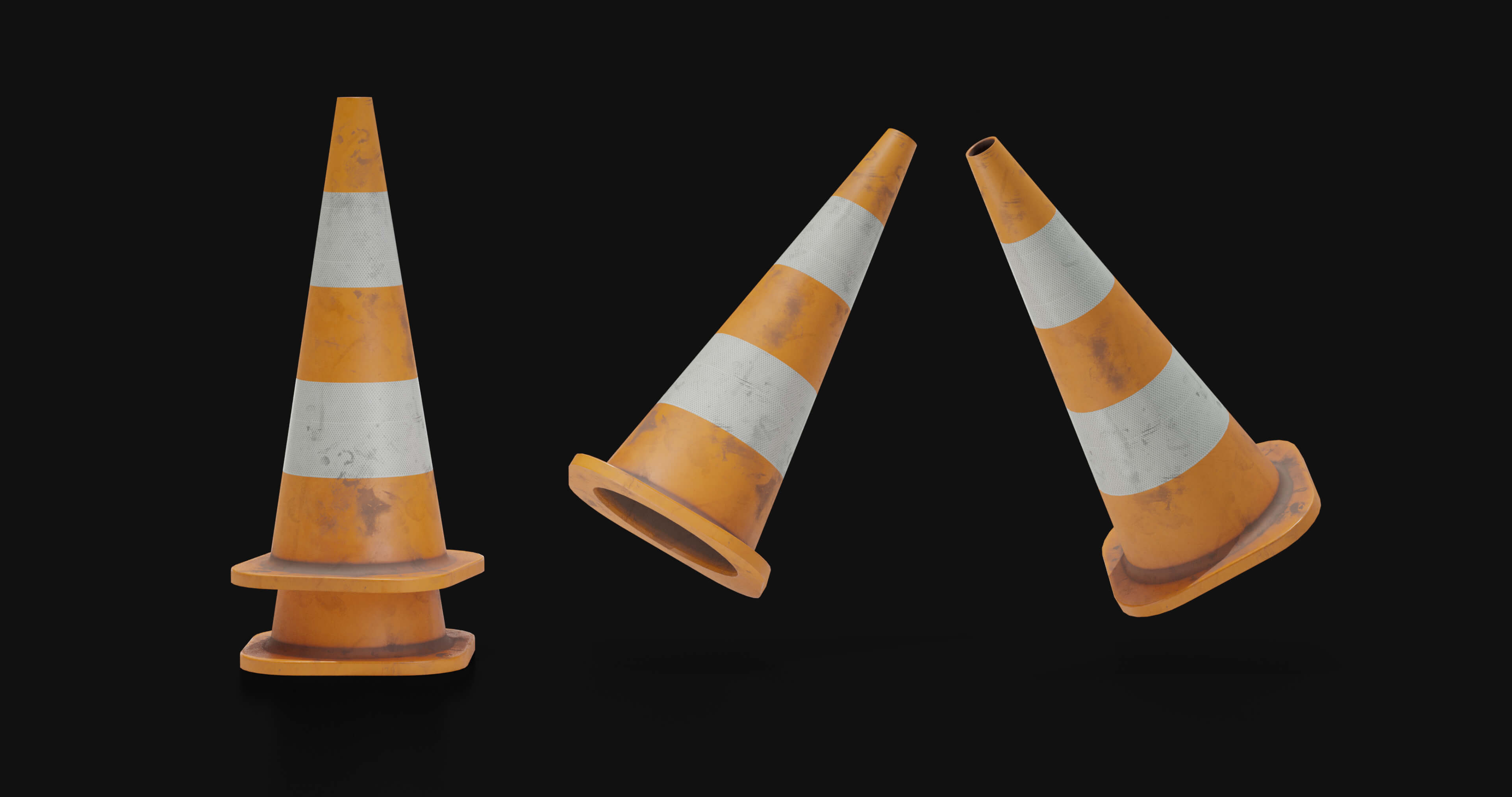 Traffic Cones - 3D Model by Brwa Taha
