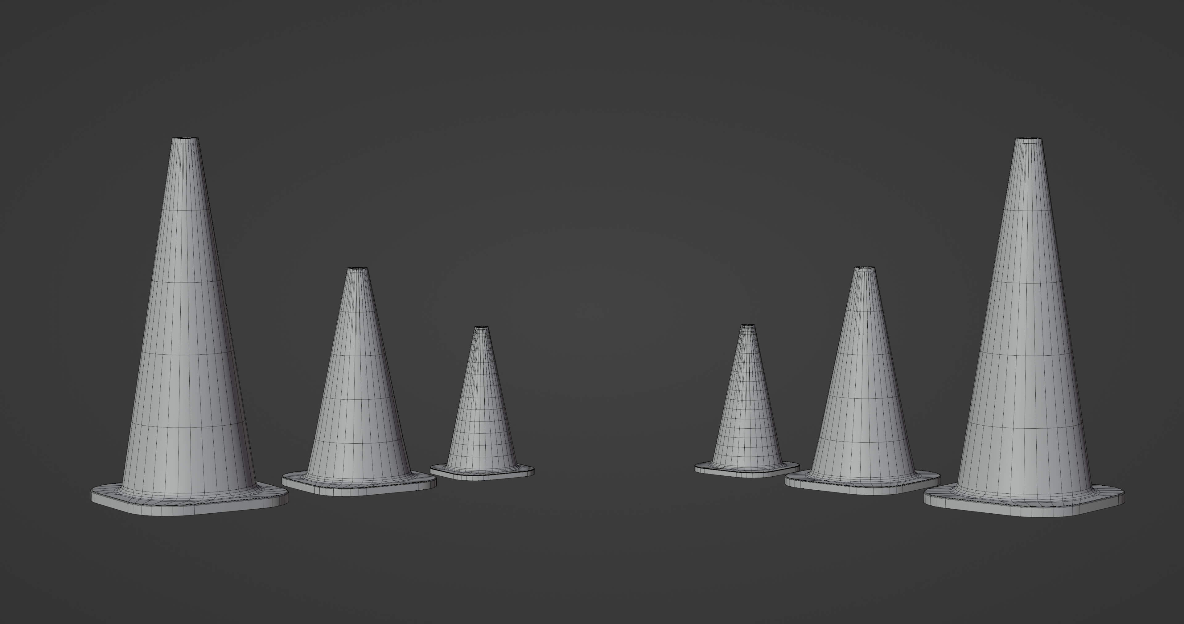 Traffic Cones - 3D Model by Brwa Taha