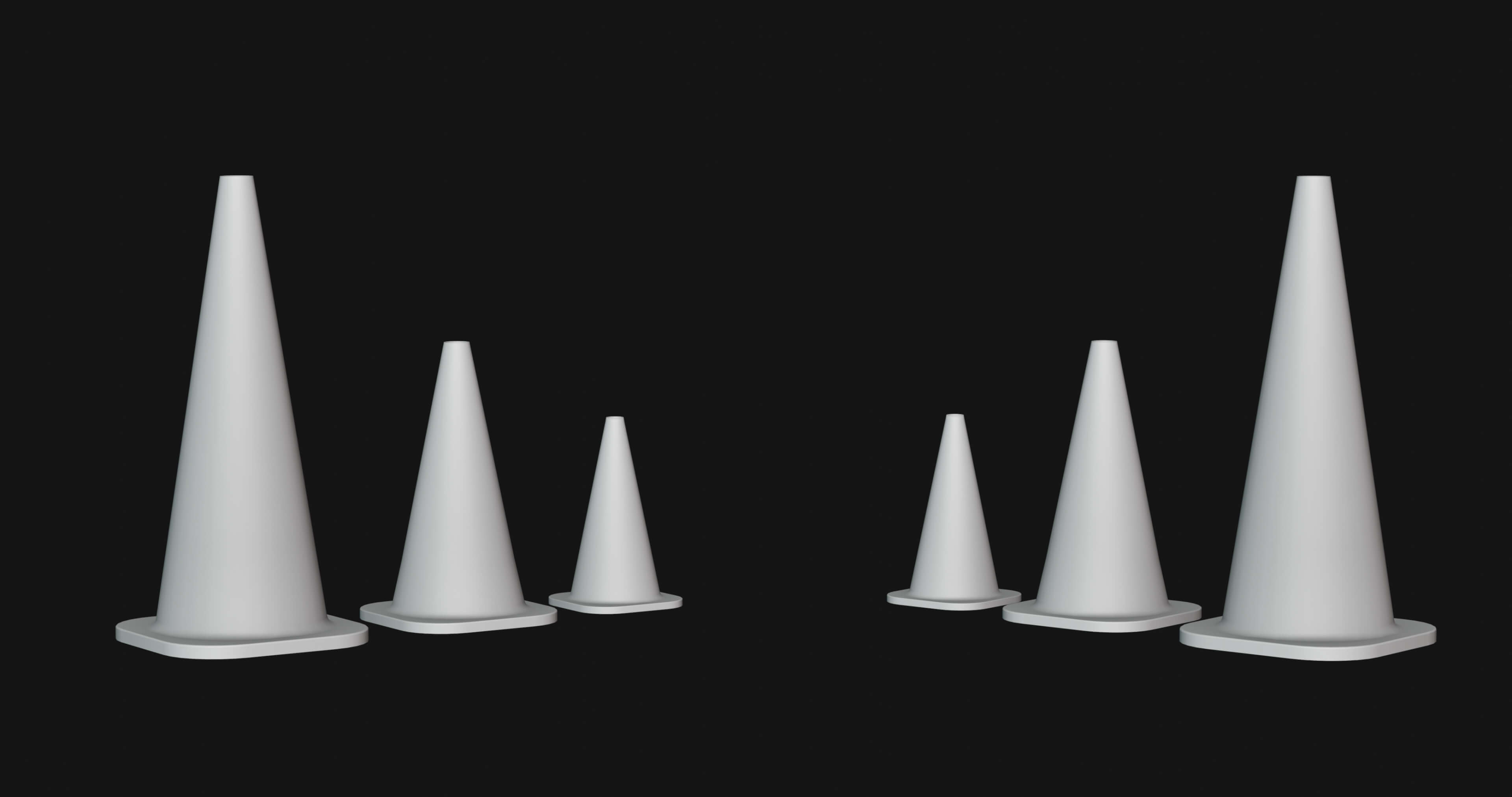 Traffic Cones - 3D Model by Brwa Taha