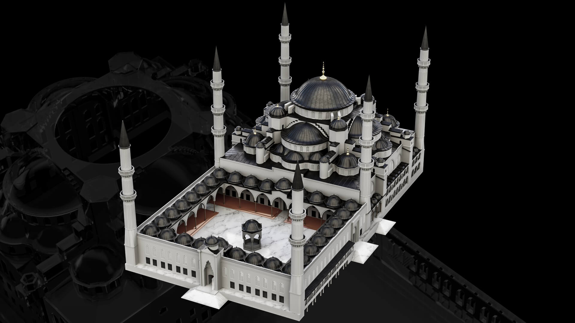 Blue Mosque - 3D Model by BsTen