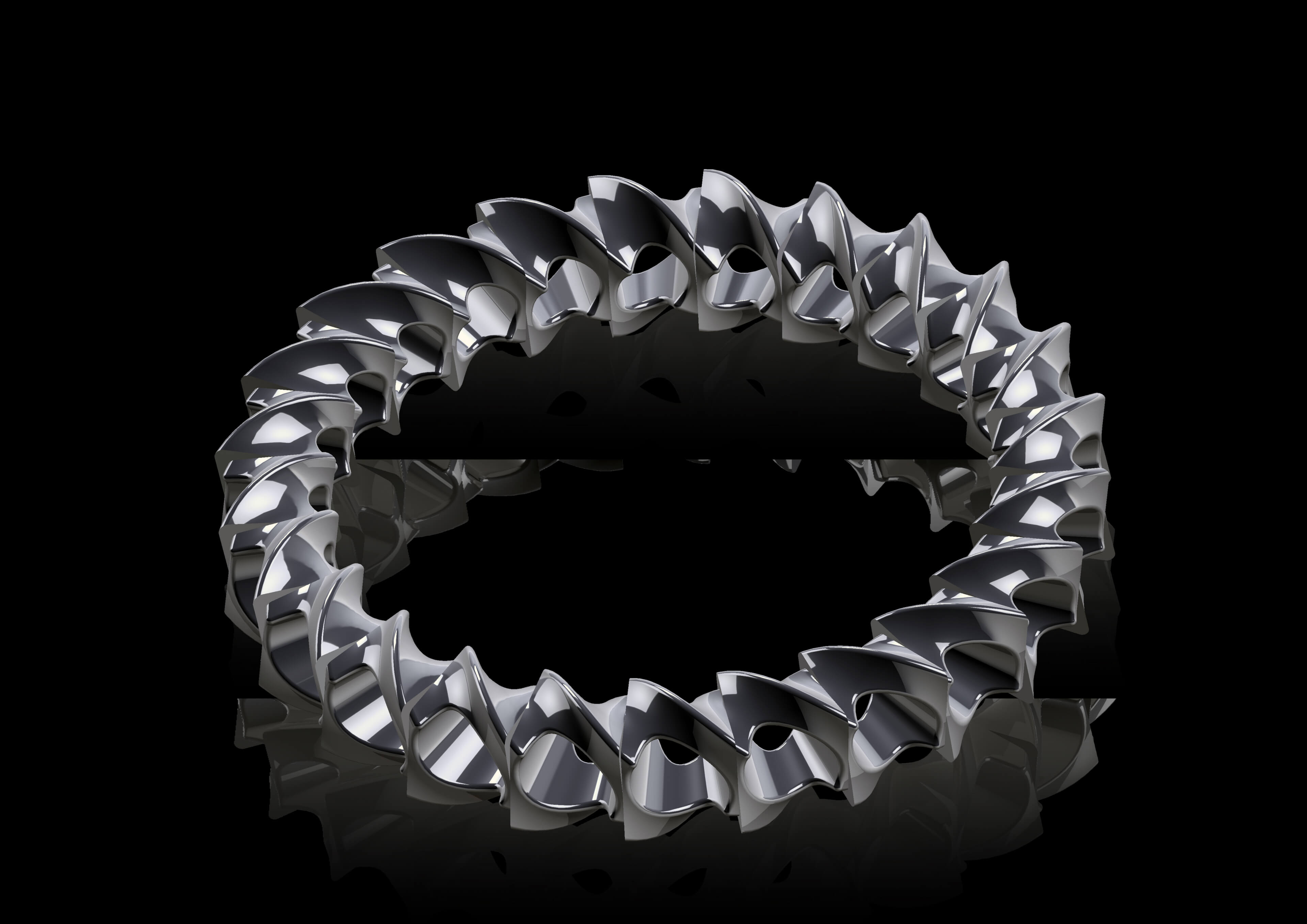Braceletsp Spiral Ring - 3D Print Model by BsTen