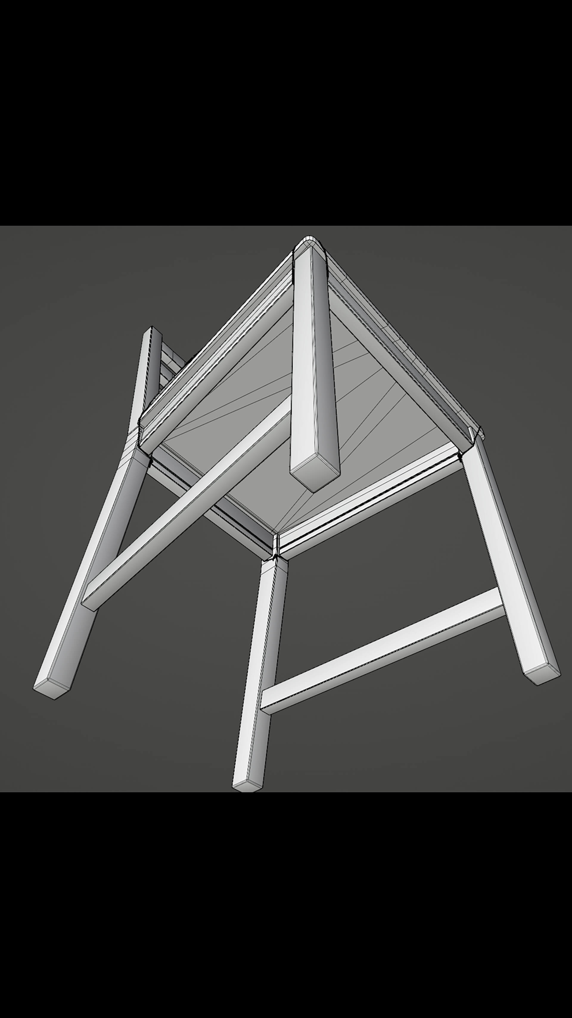 Chair Wooden Mesh Model by BsTen