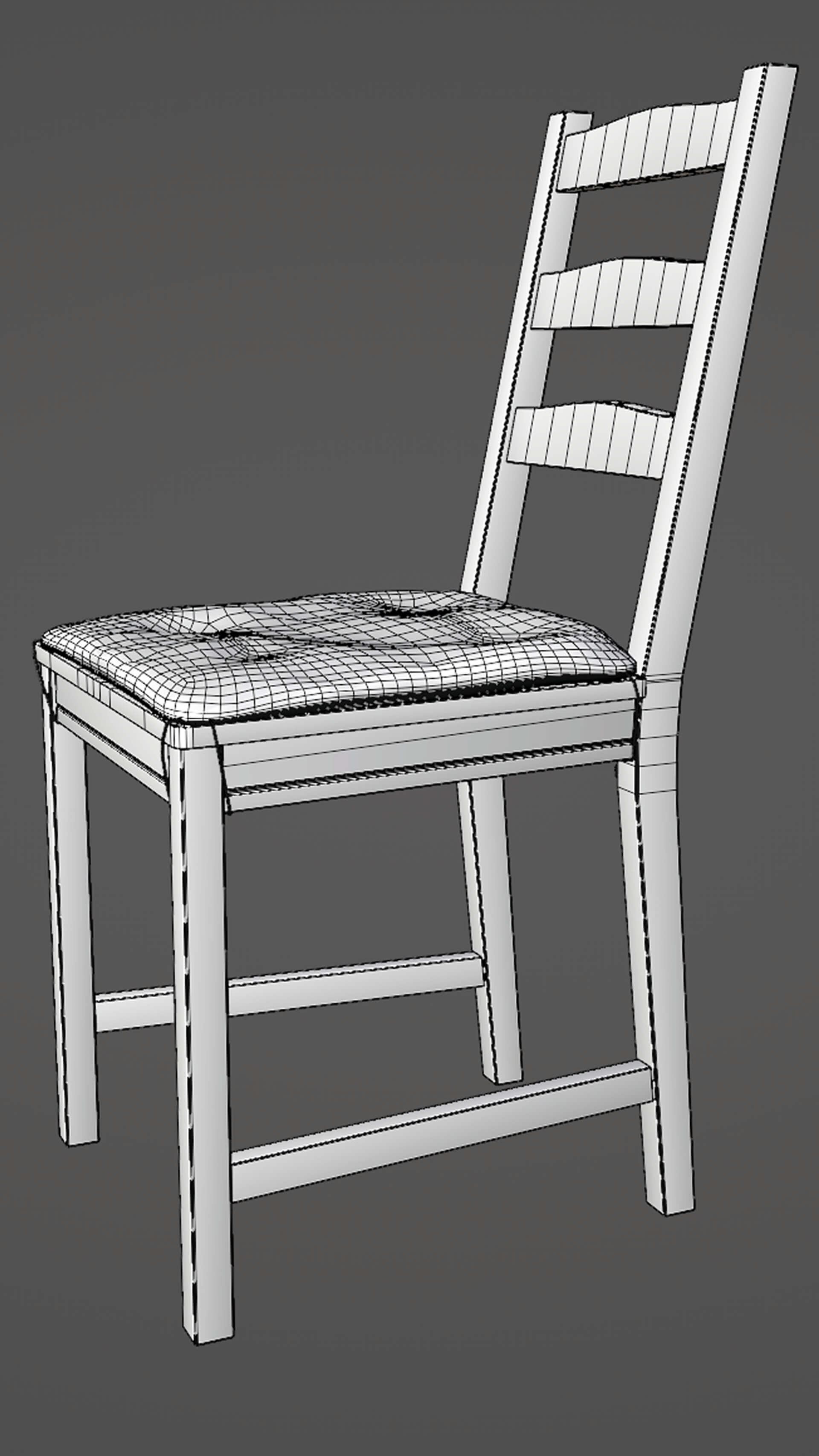 Chair Wooden Mesh Model by BsTen