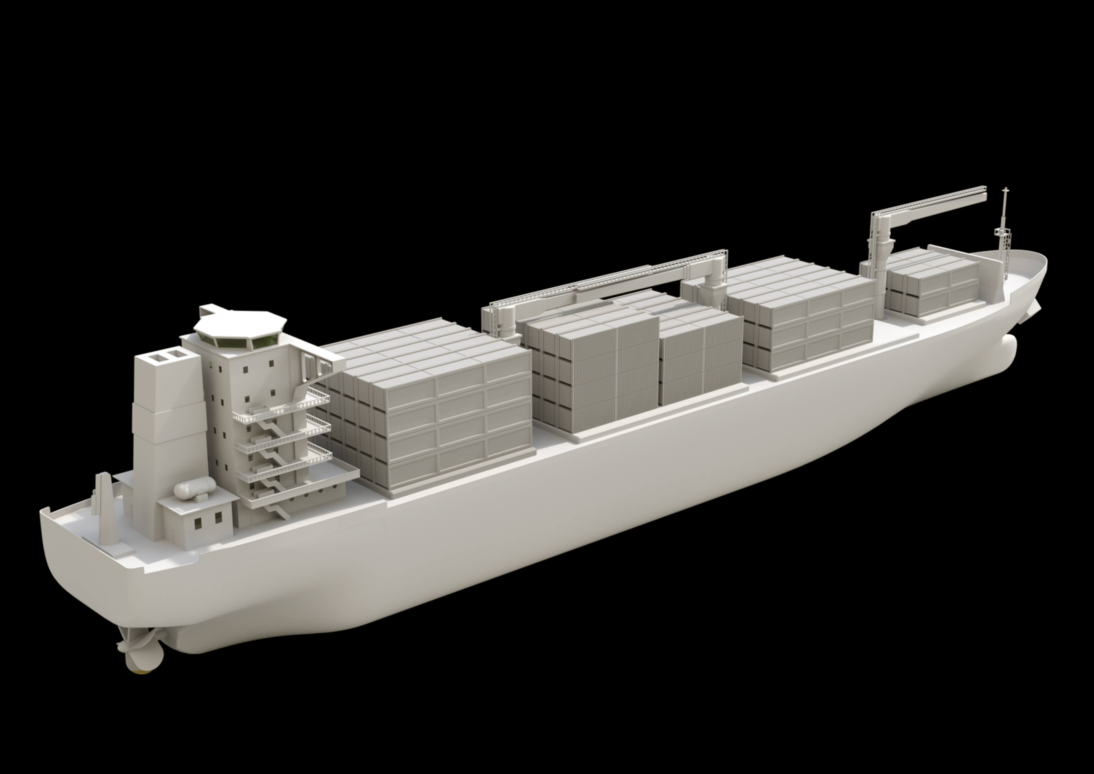 Container Ship - 3D Model by BsTen