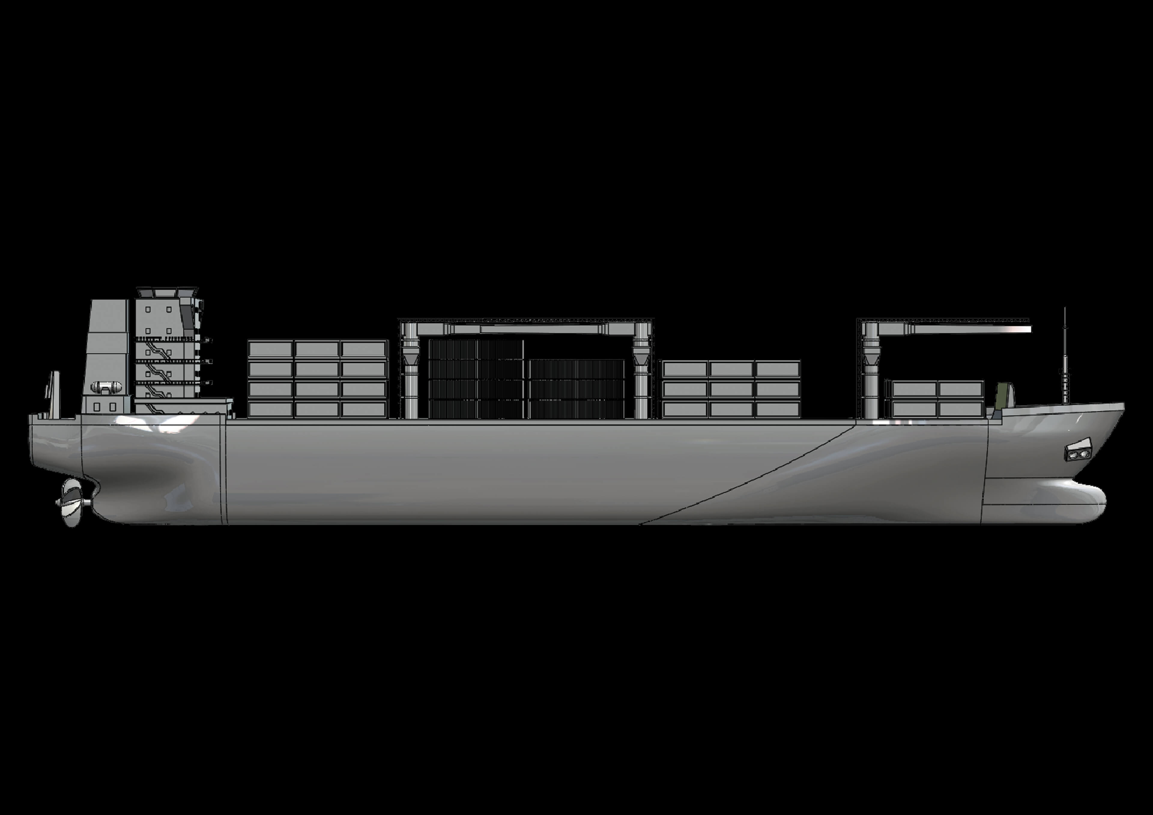 Container Ship - 3D Model by BsTen