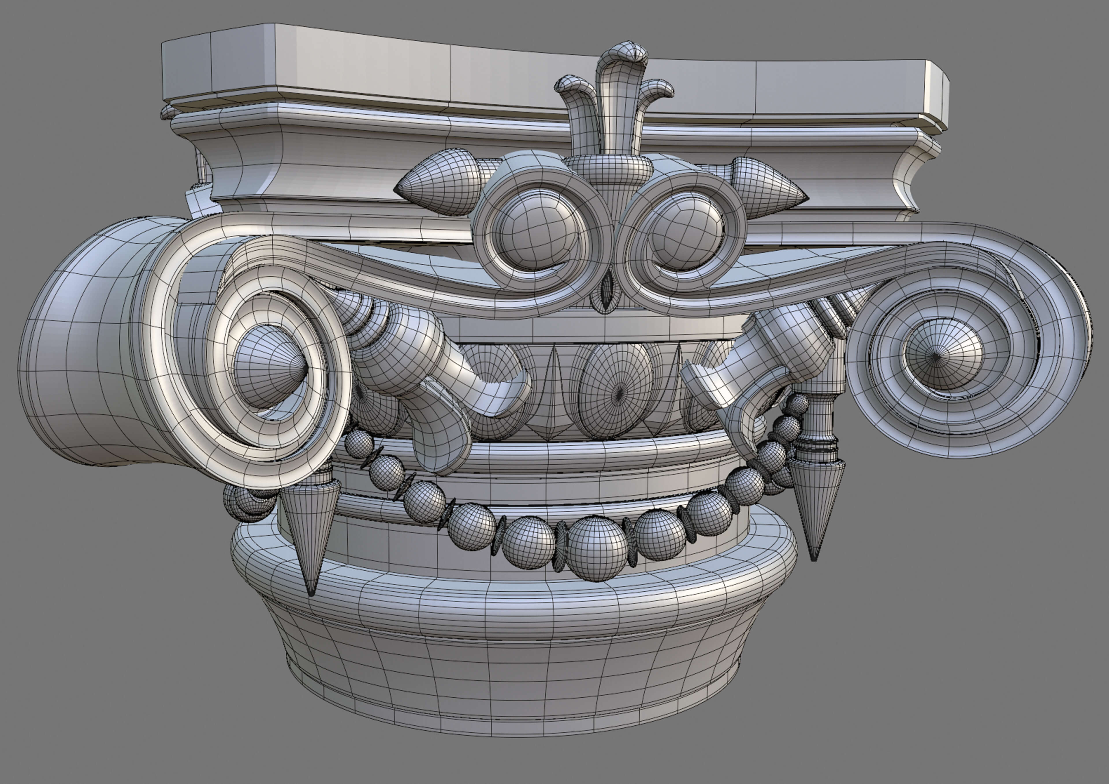 Corinthian Column Head 001 - 3D Model by BsTen