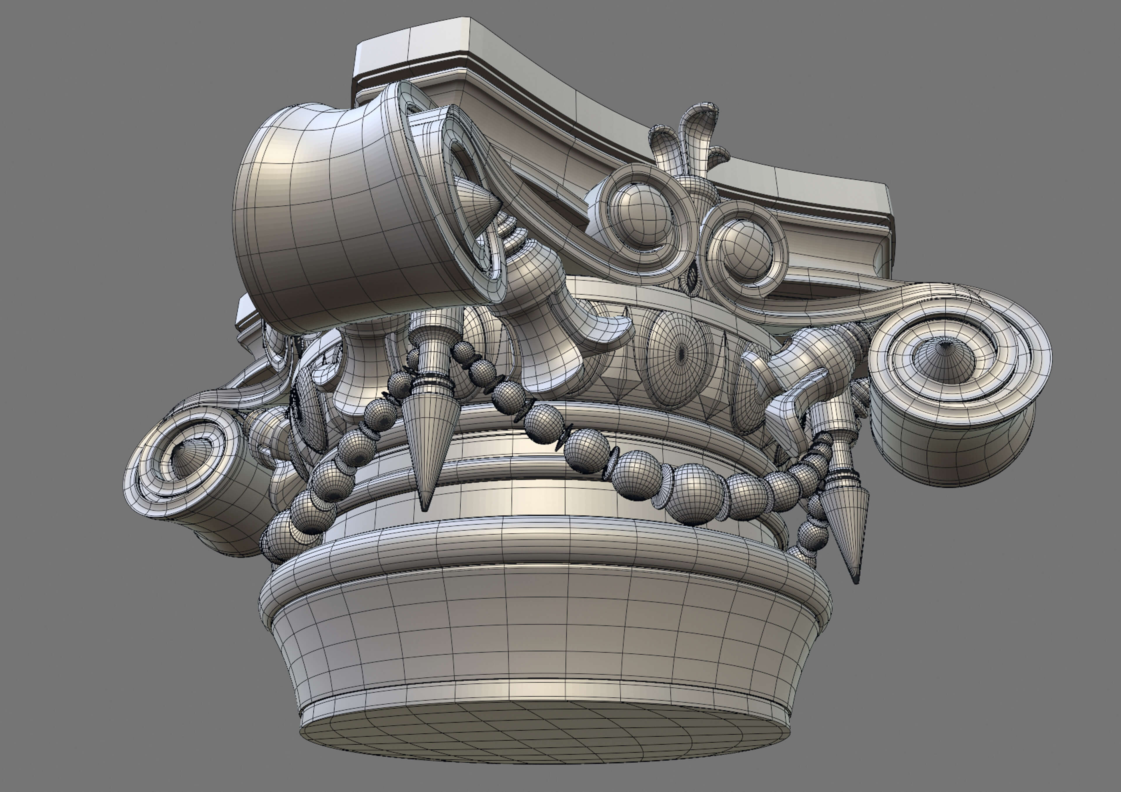 Corinthian Column Head 001 - 3D Model by BsTen