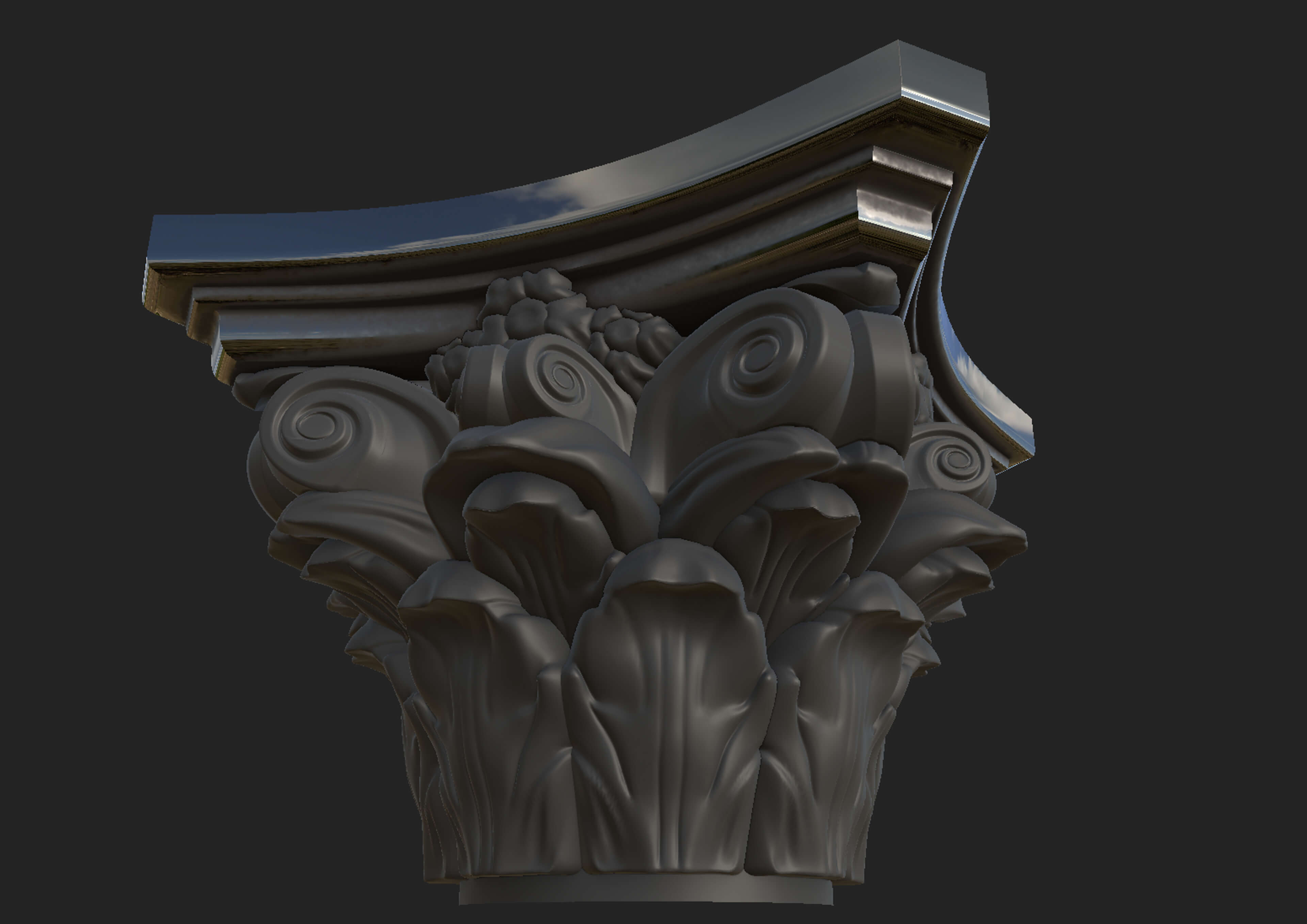 Corinthian Column VER4 - 3D Model by BsTen