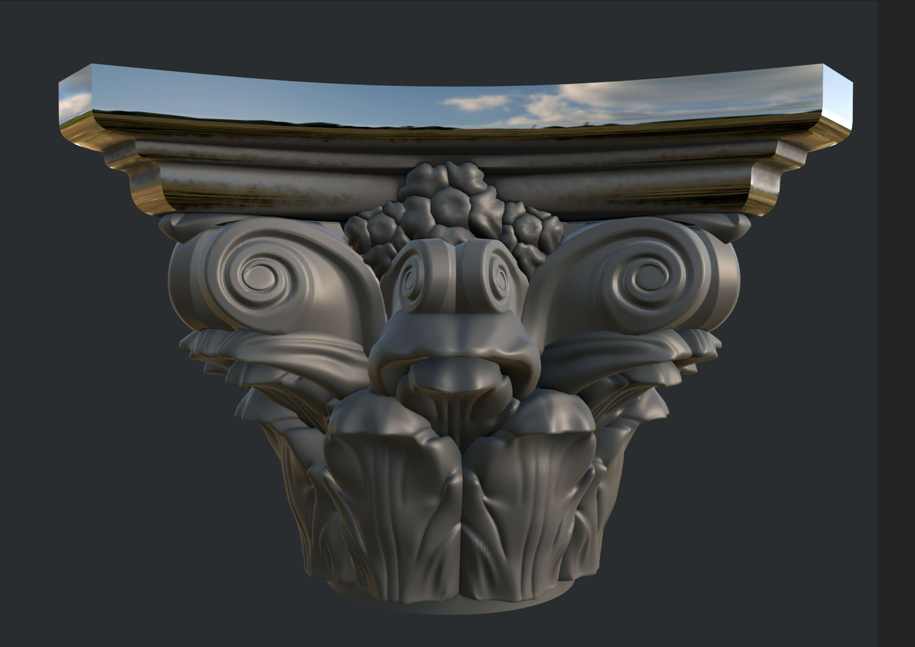 Corinthian Column VER4 - 3D Model by BsTen