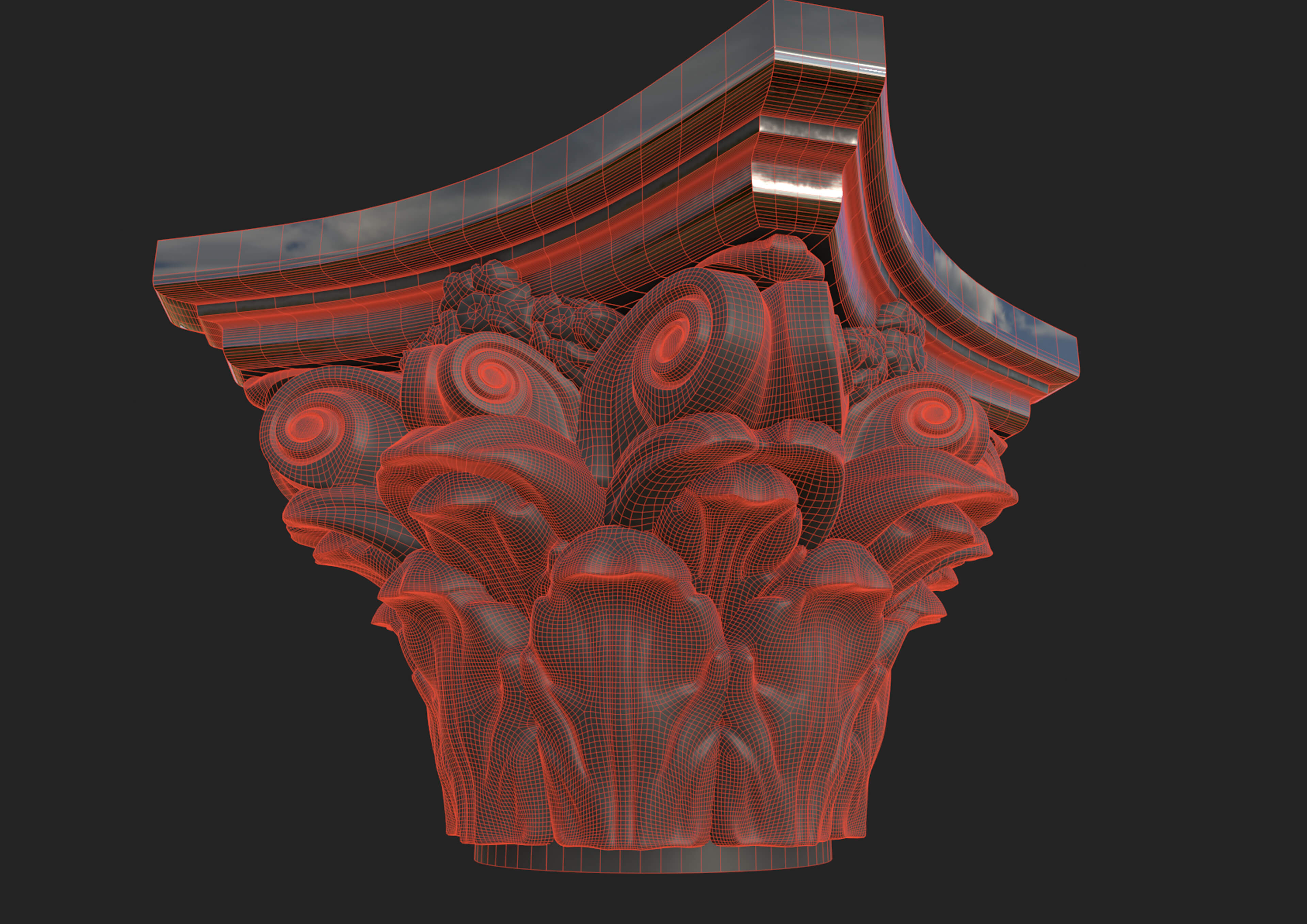 Corinthian Column VER4 - 3D Model by BsTen