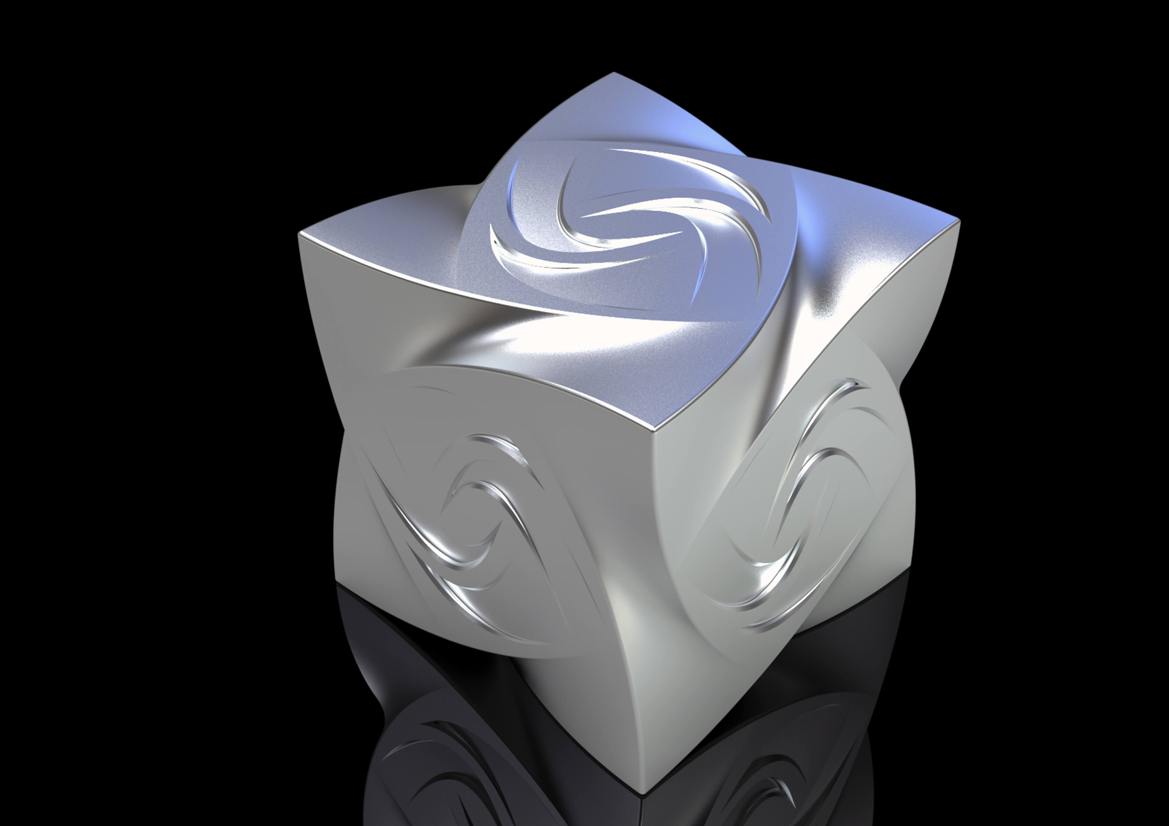 Cubestone Silver Cube - 3D Print Model by BsTen