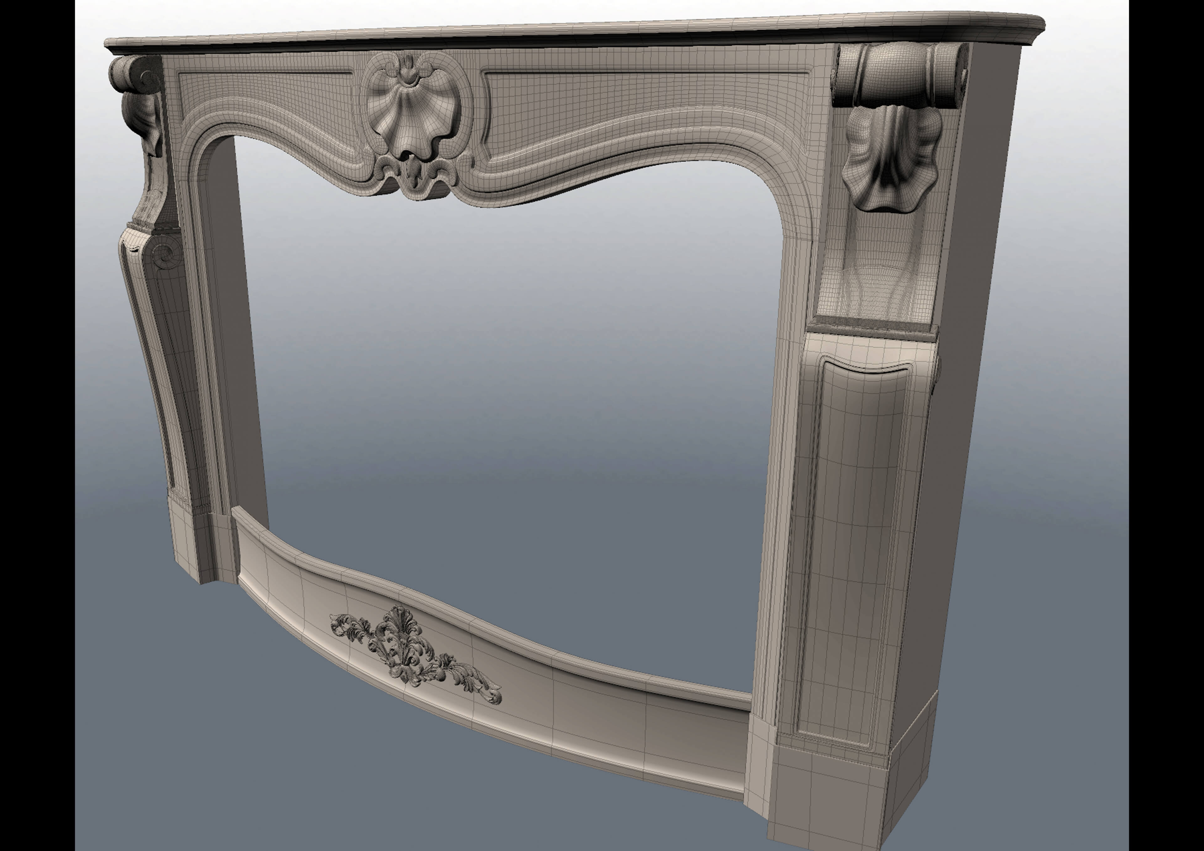 Fire Place Mesh Model by BsTen