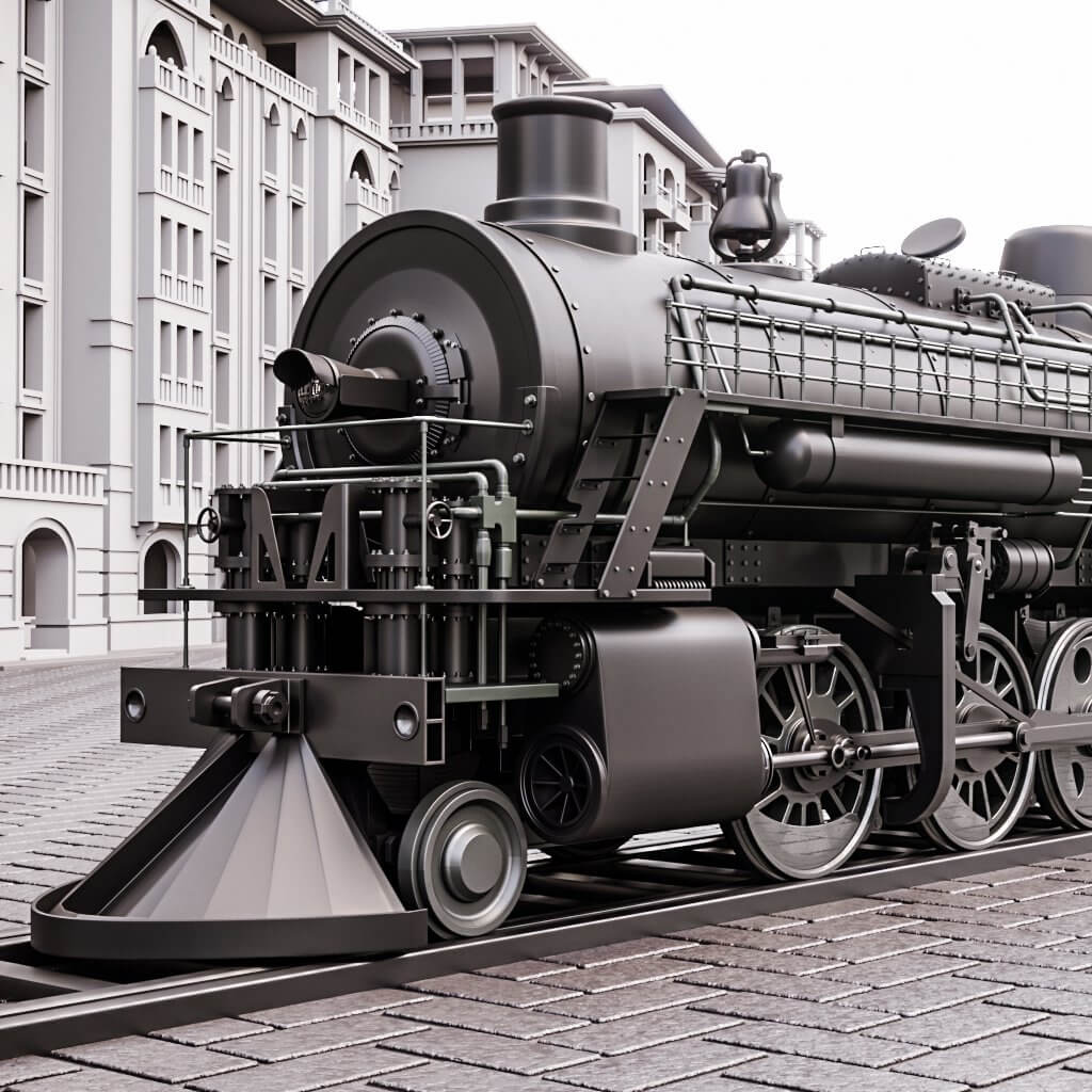 locomotive 3D Render, Digital Art by BsTen