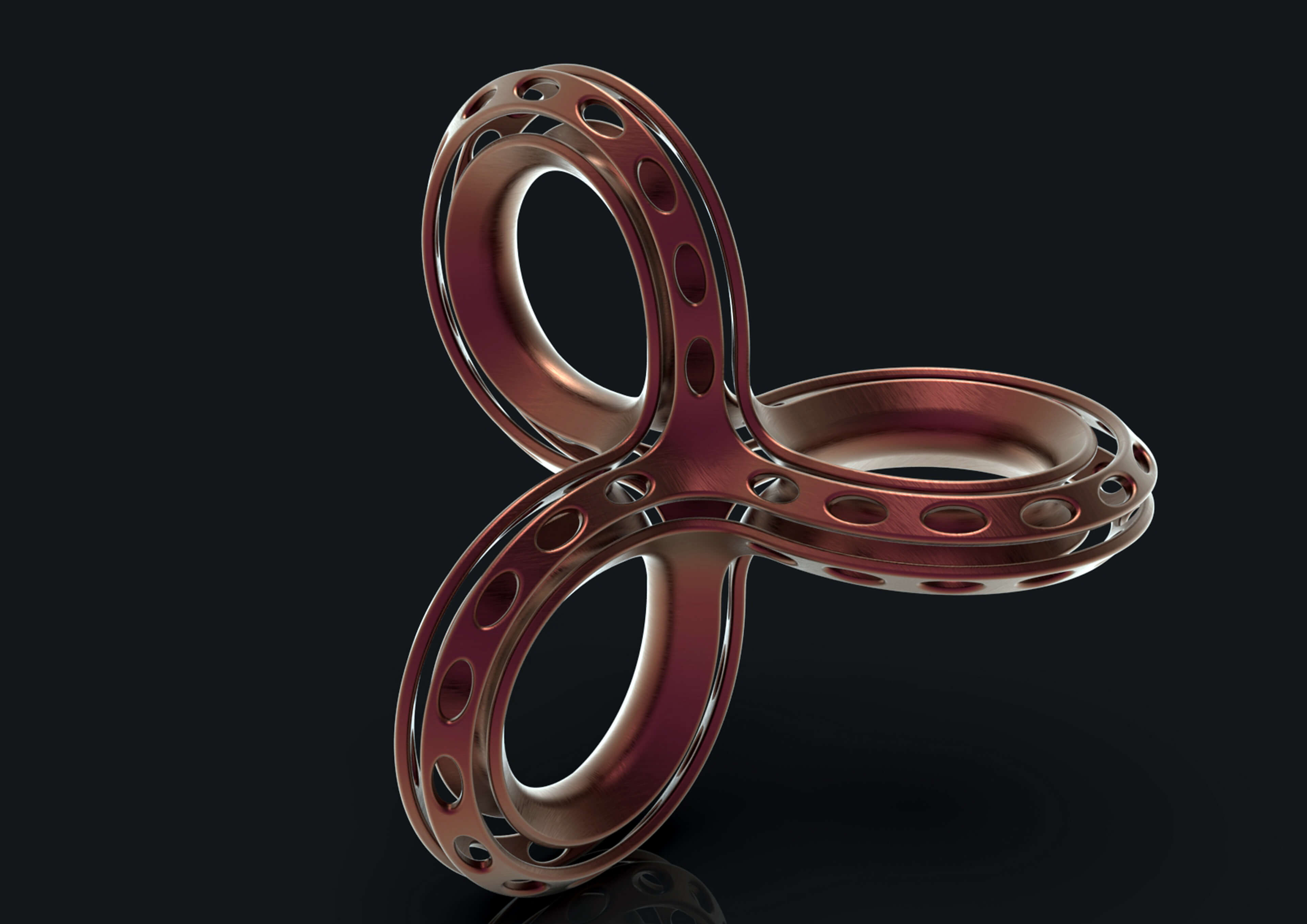 Keylock Infinity Ring - 3D Print Model by BsTen
