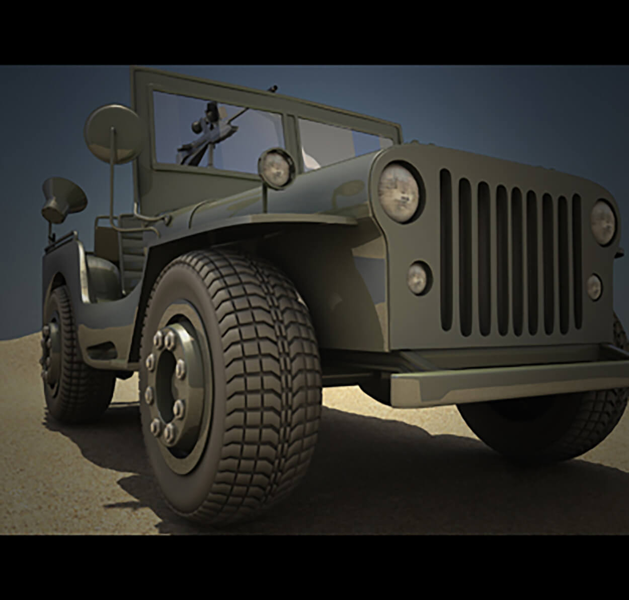 Military Jeep - 3D Model by BsTen