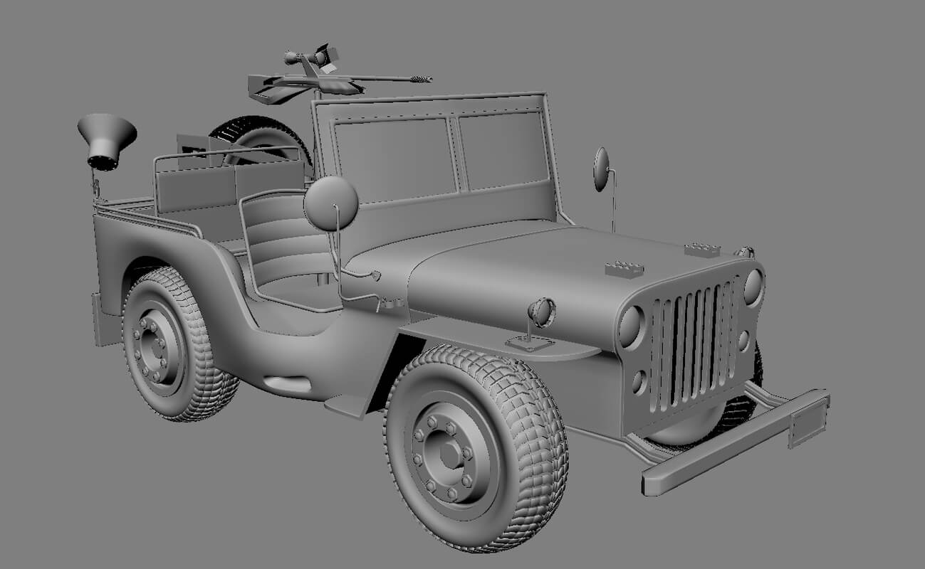 Military Jeep - 3D Model by BsTen