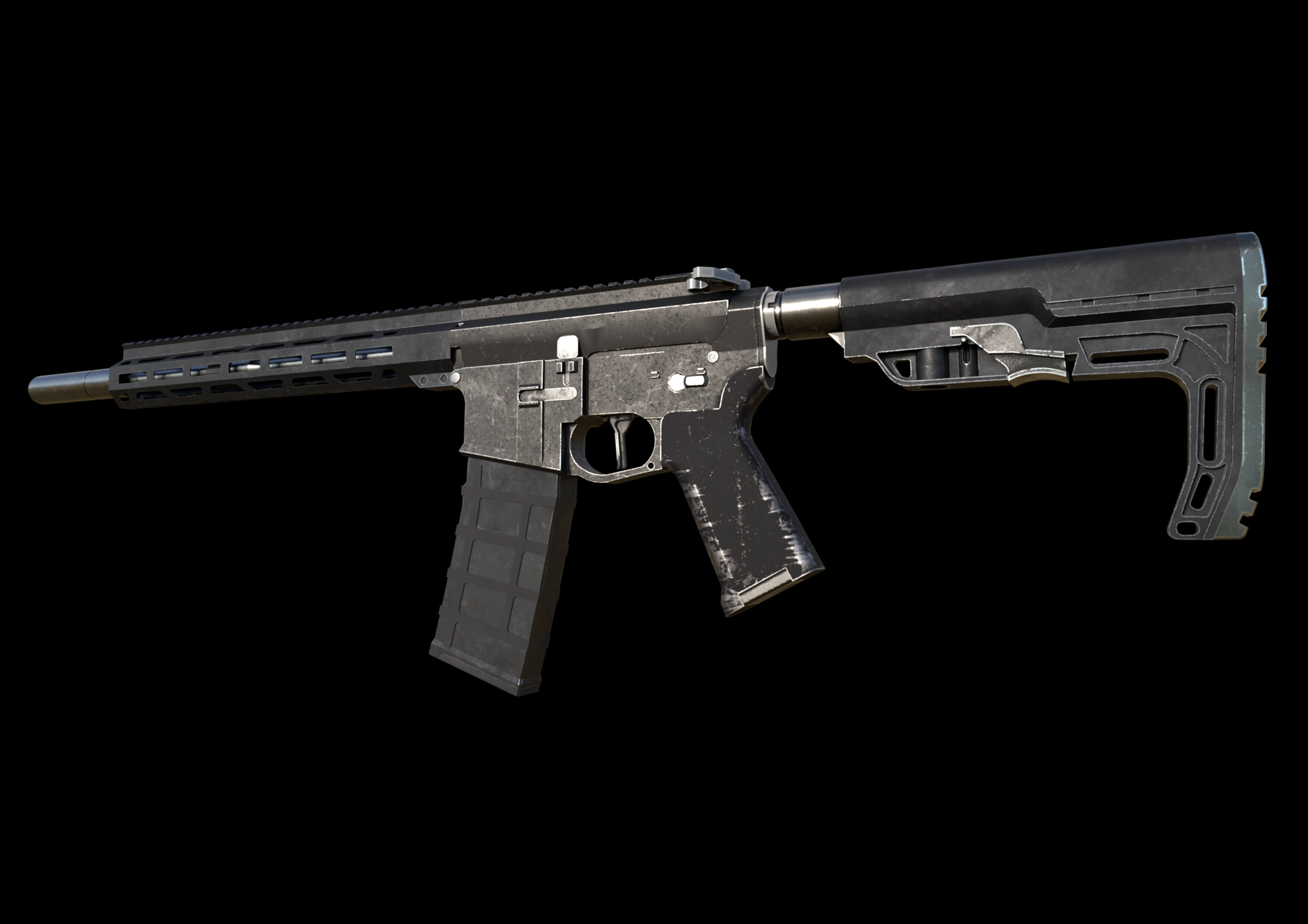 Riflegun Mesh Model by BsTen