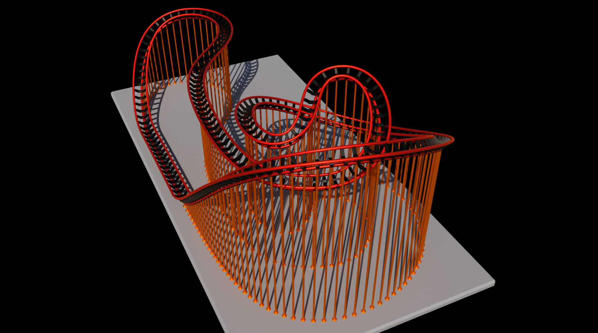 Roller Coaster Mesh Model by BsTen