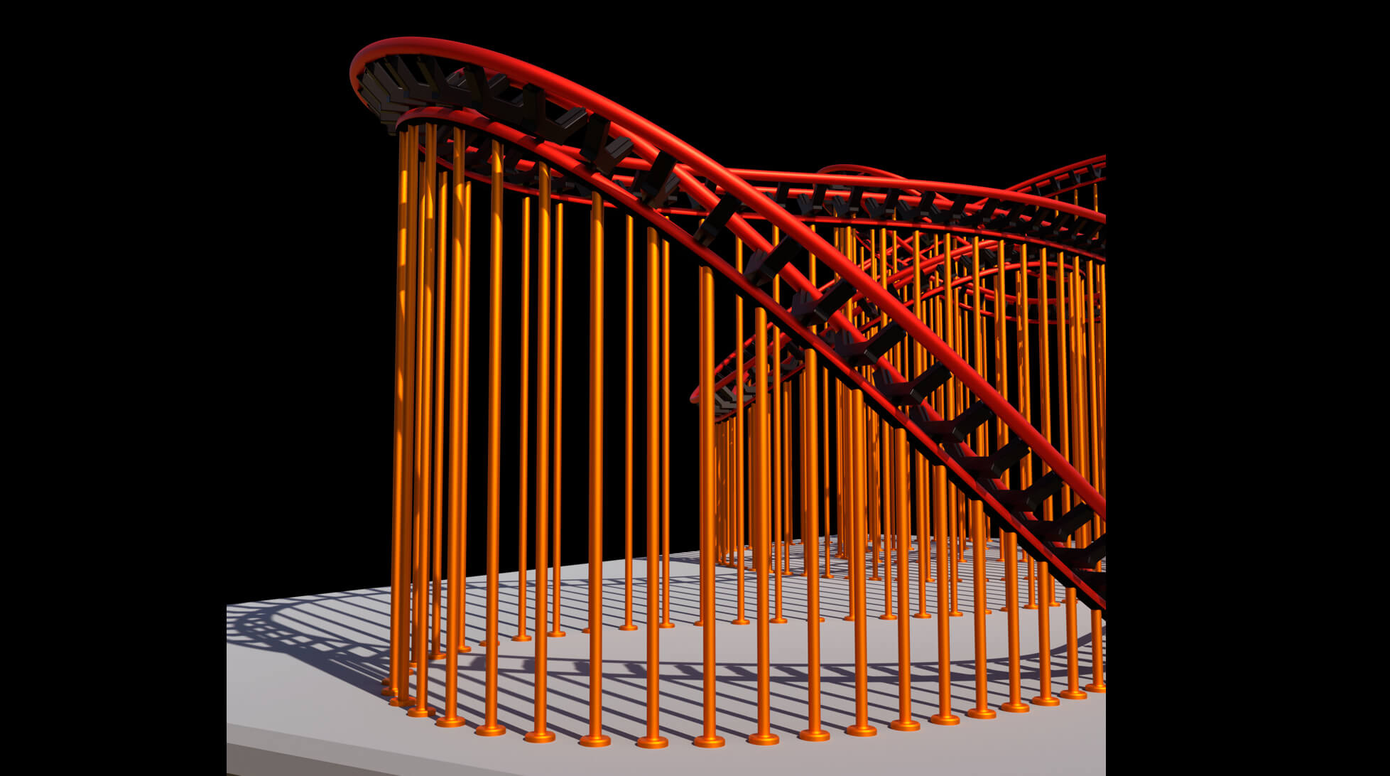 Roller Coaster Mesh Model by BsTen