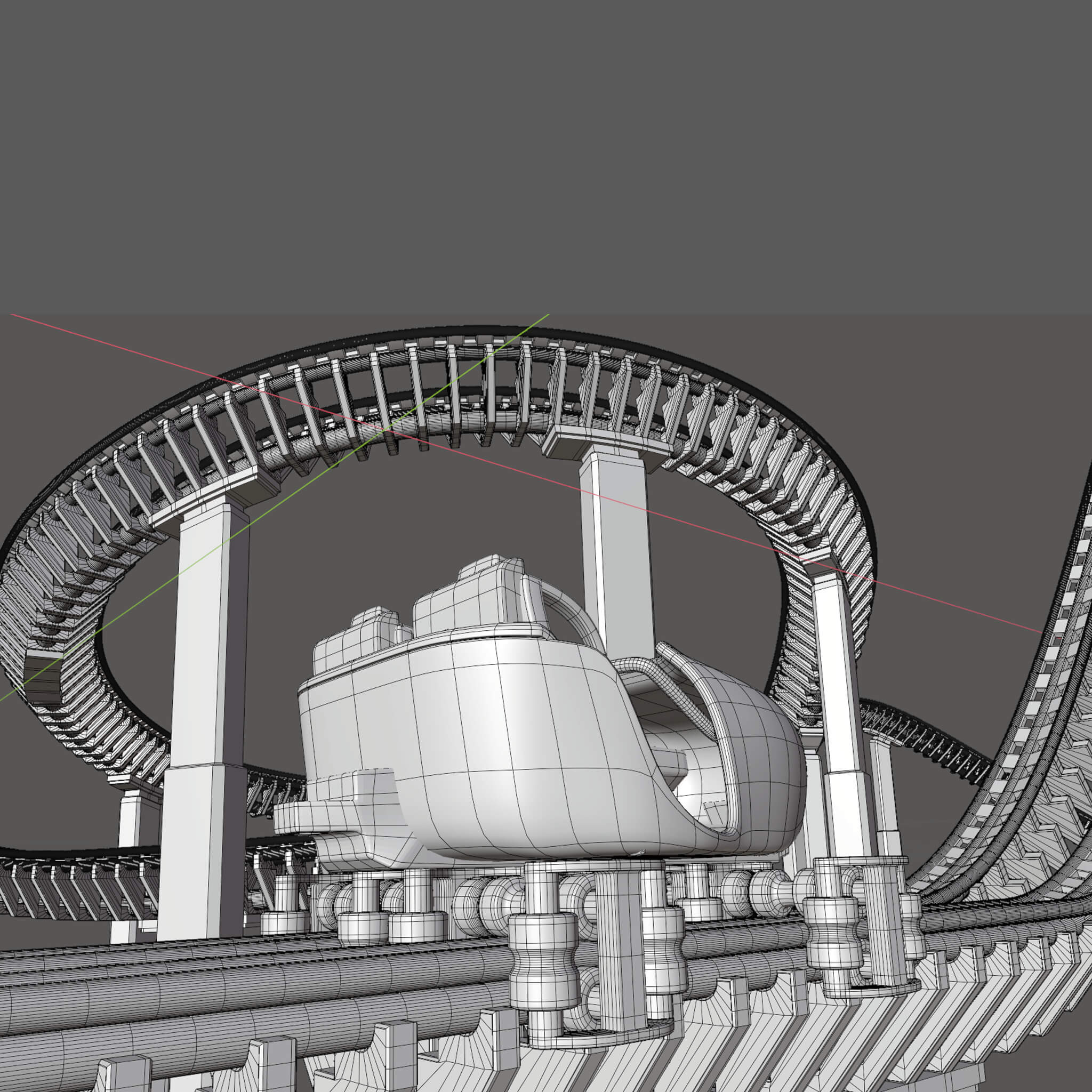 Rollercoaster St - 3D Model by BsTen