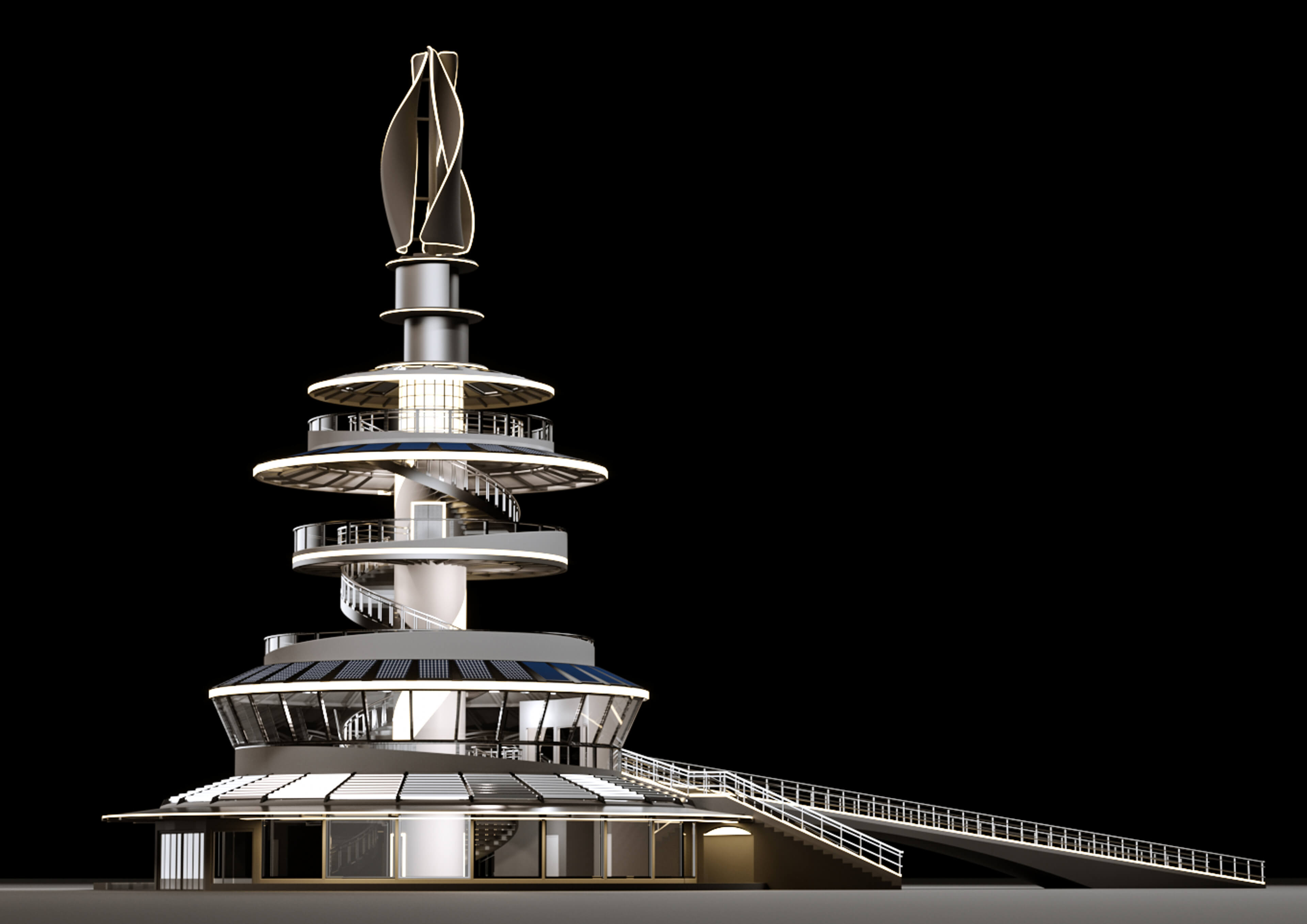 Solar Tower - 3D Model by BsTen