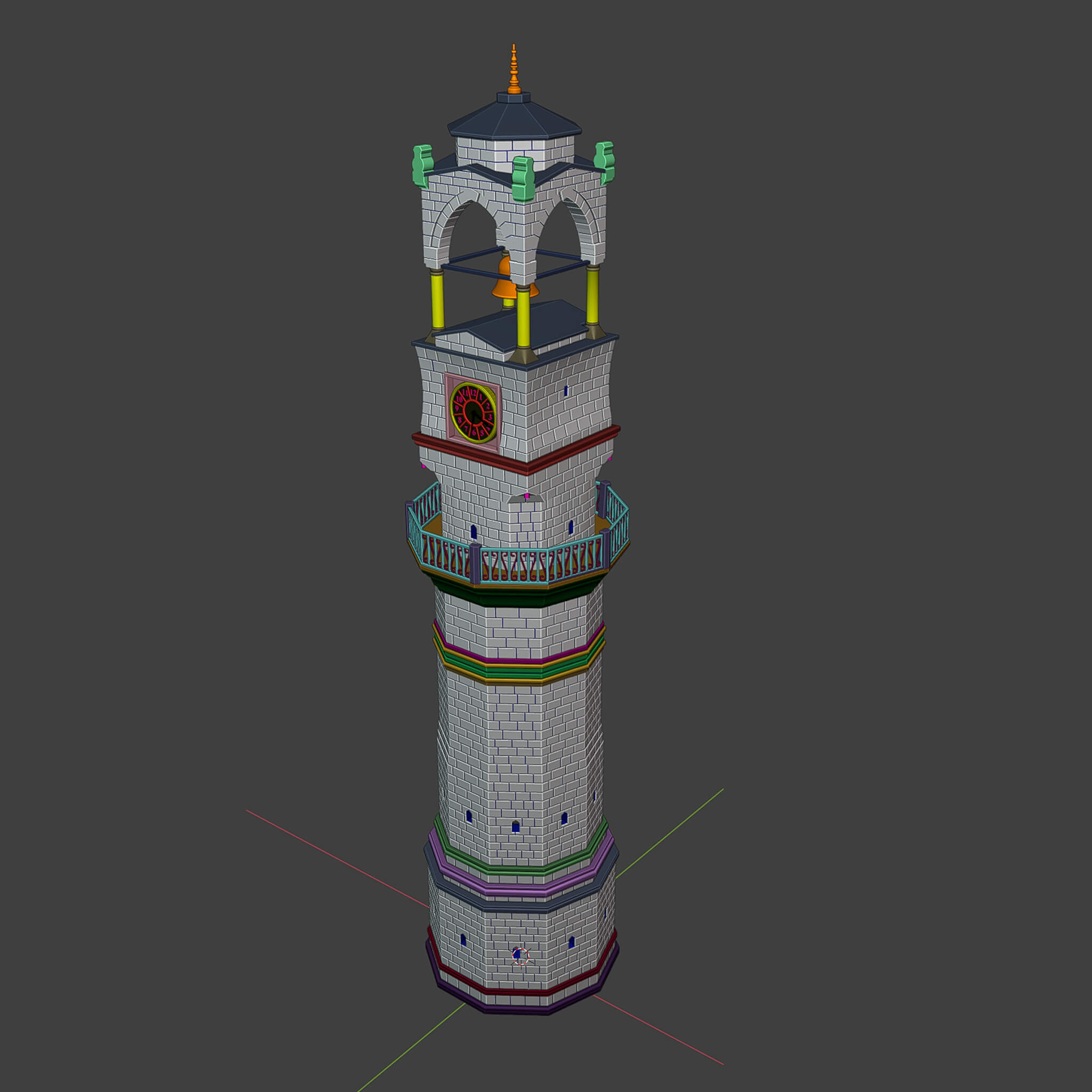 T Clock Tower - 3D Model by BsTen