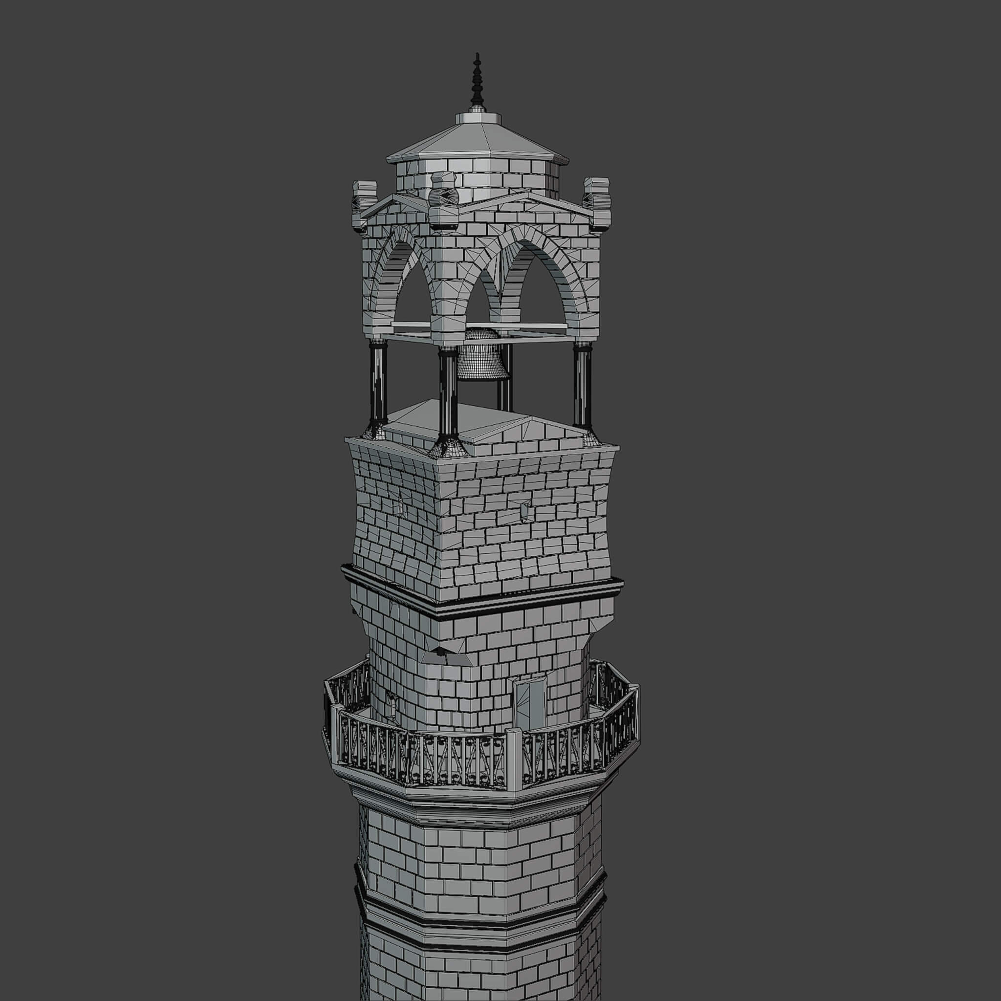 T Clock Tower - 3D Model by BsTen