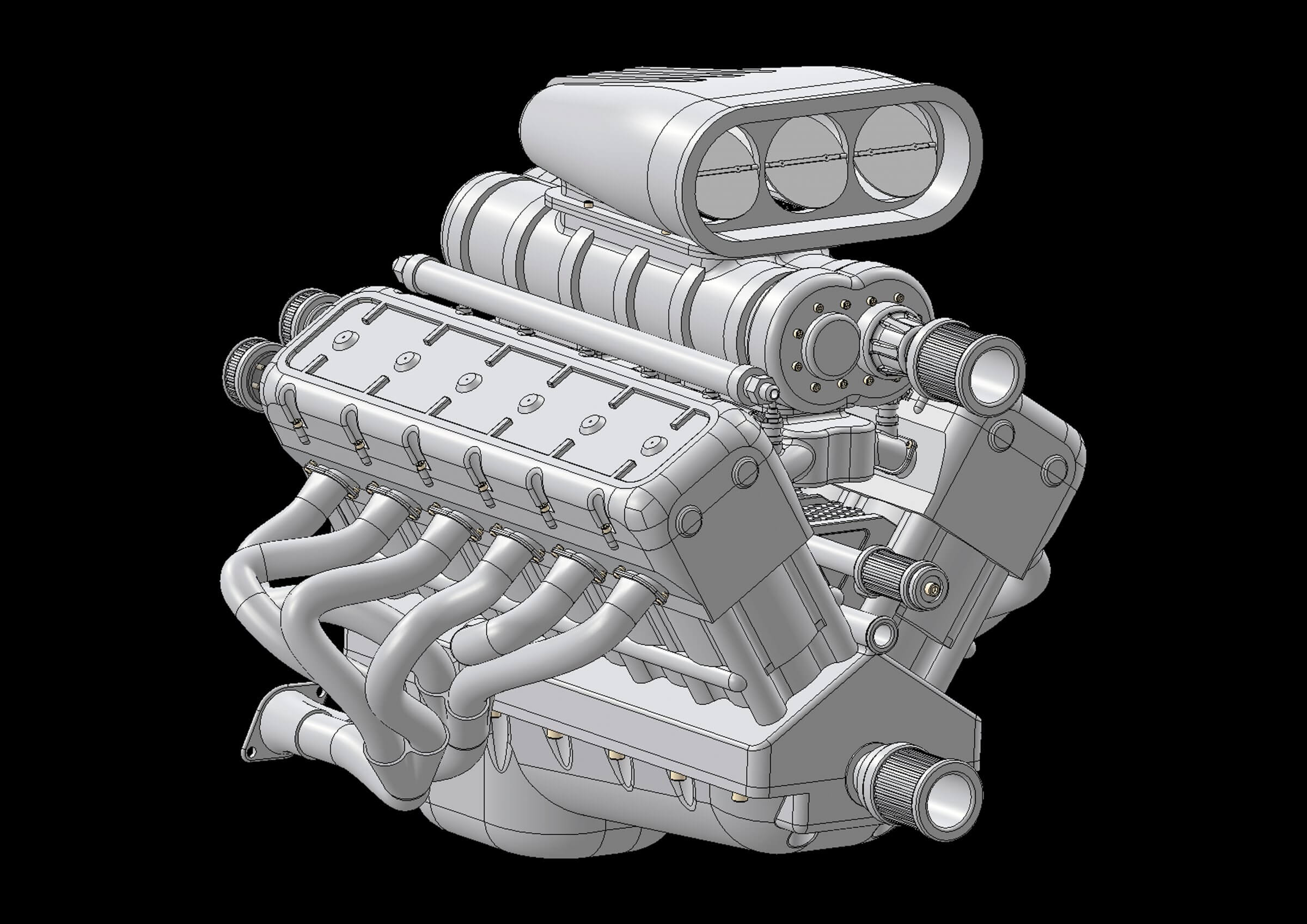 V12 Engine - 3D Model by BsTen