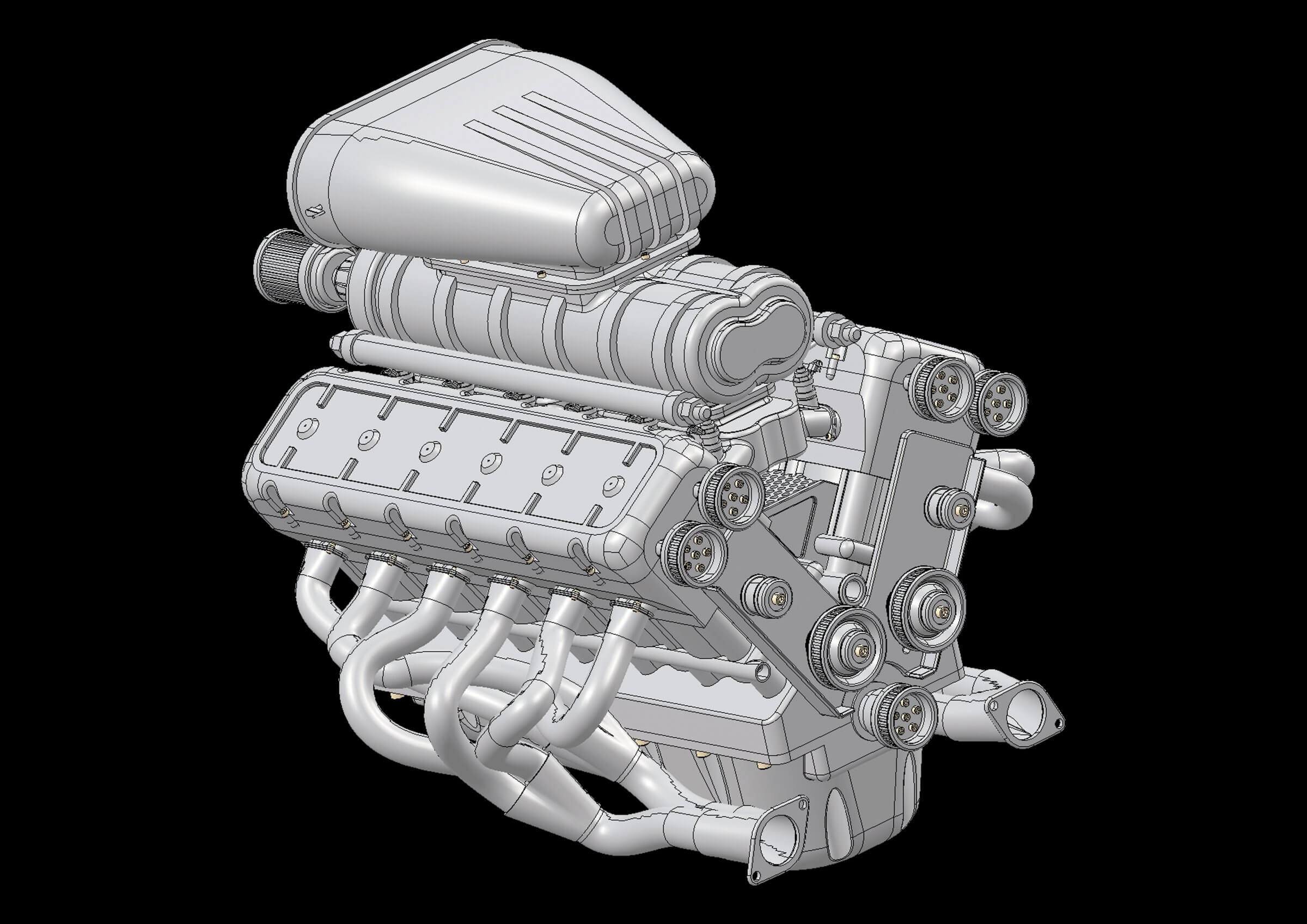 V12 Engine - 3D Model by BsTen