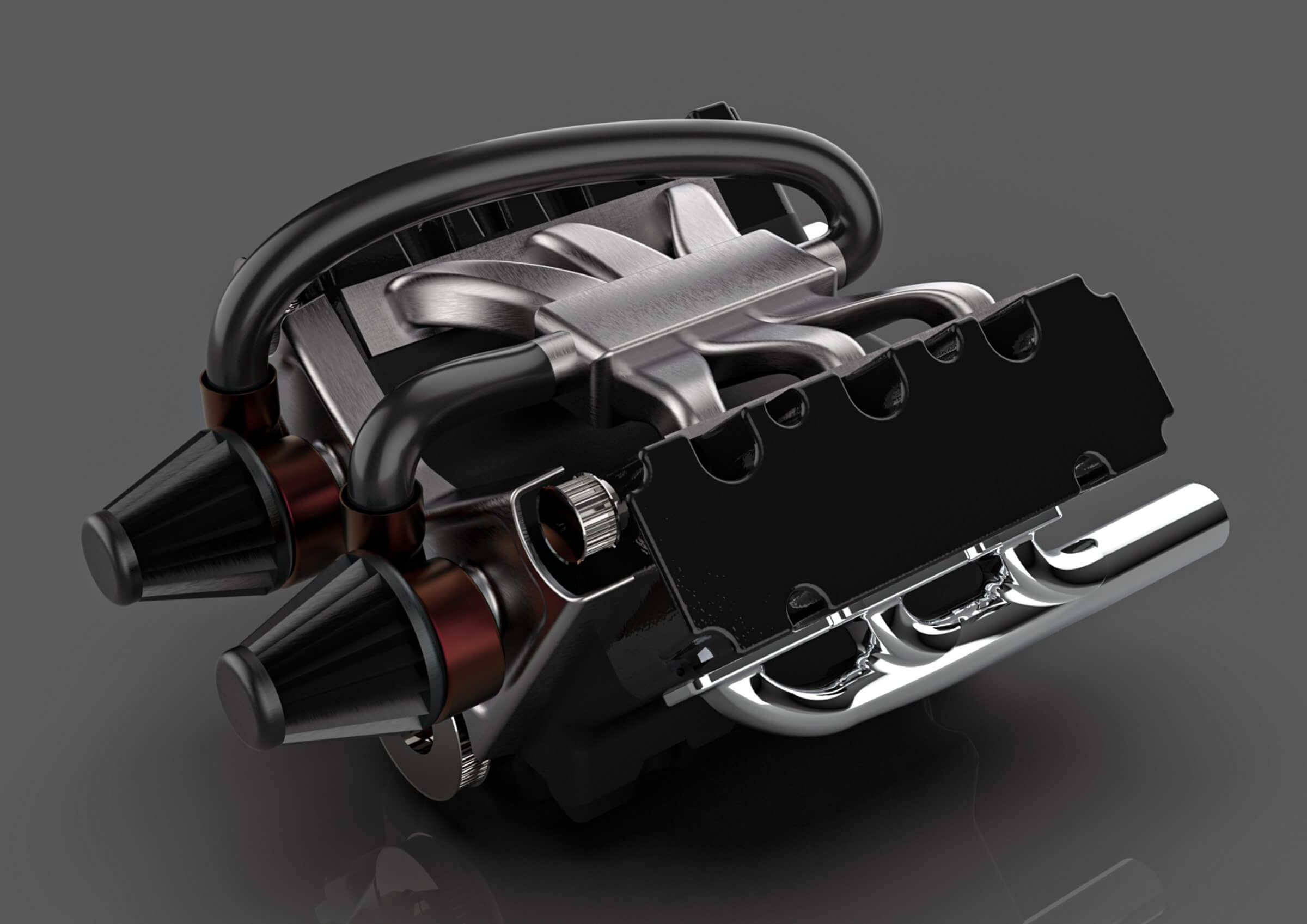 V6 Engine - 3D Model by BsTen