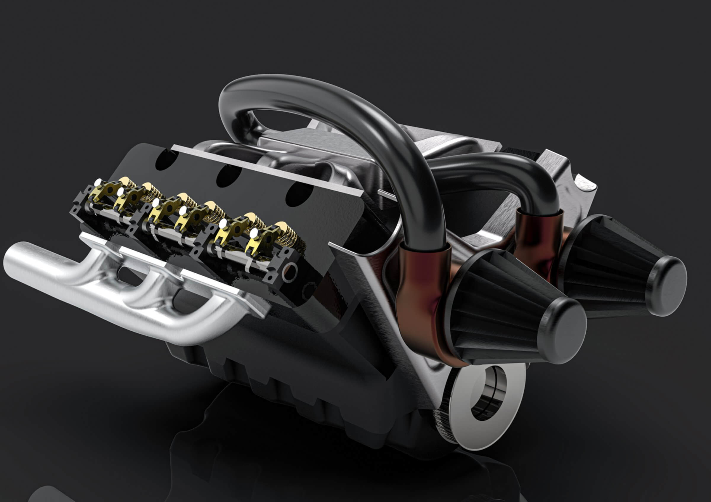 V6 Engine - 3D Model by BsTen