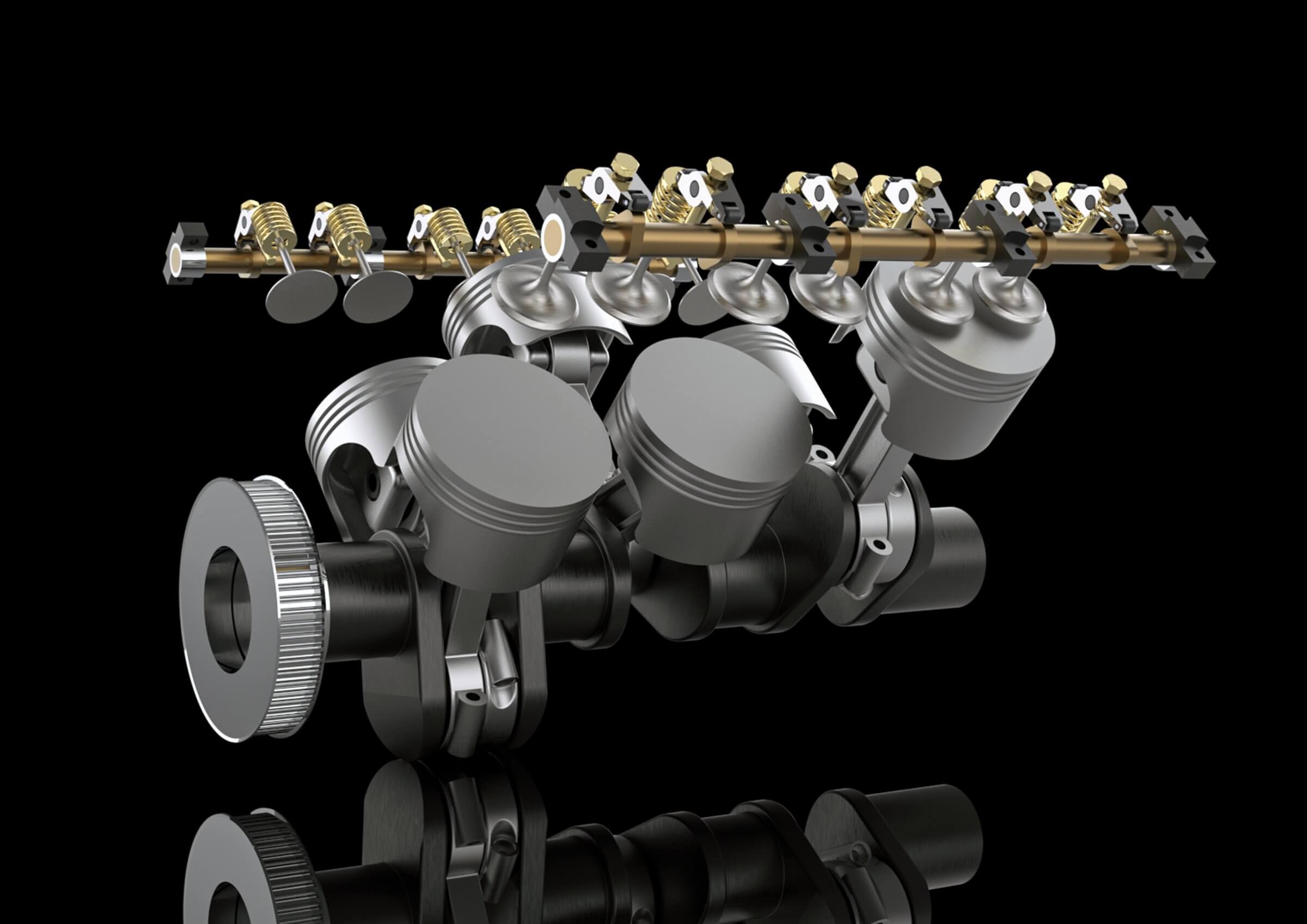 V6 Engine - 3D Model by BsTen