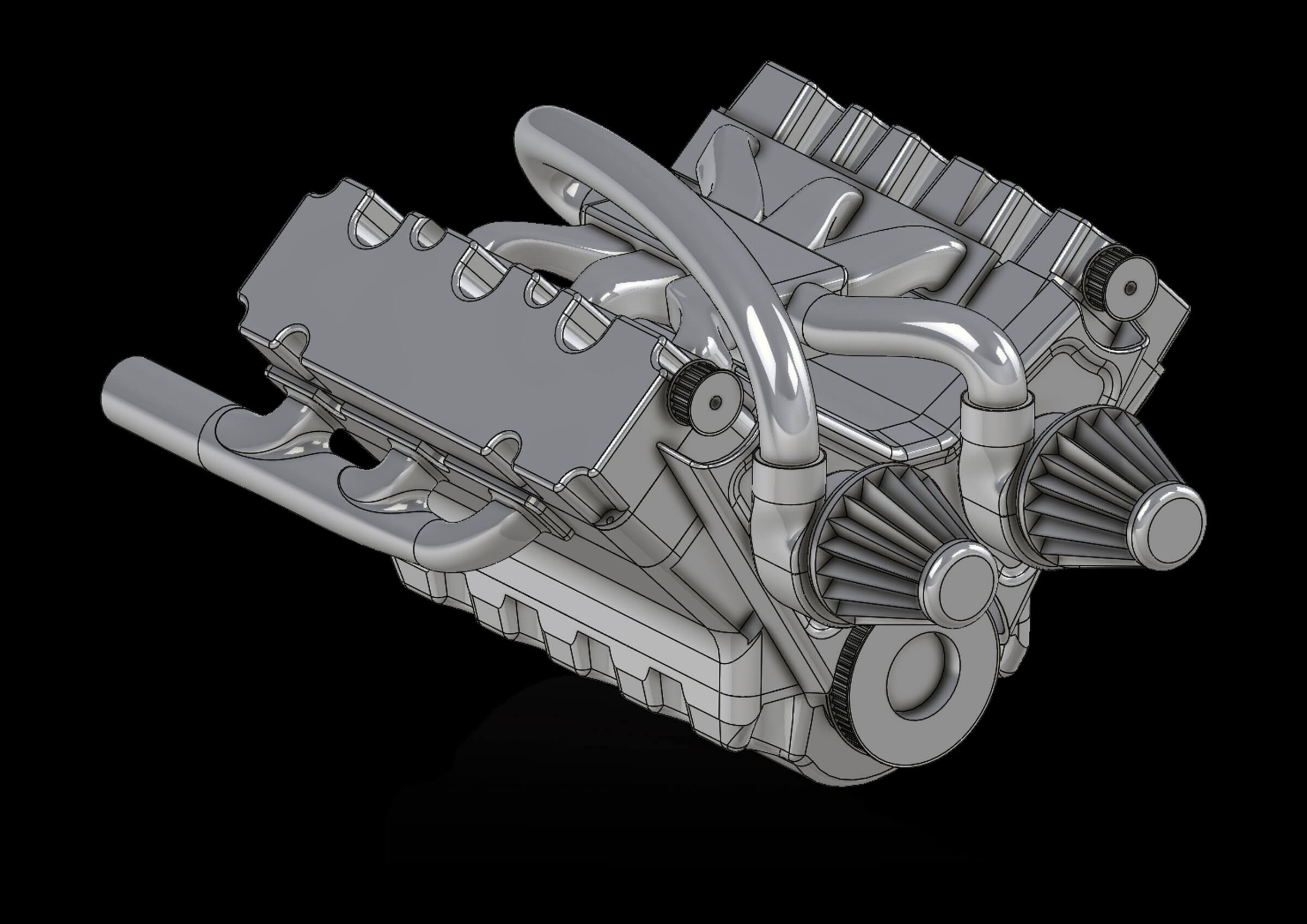 V6 Engine - 3D Model by BsTen