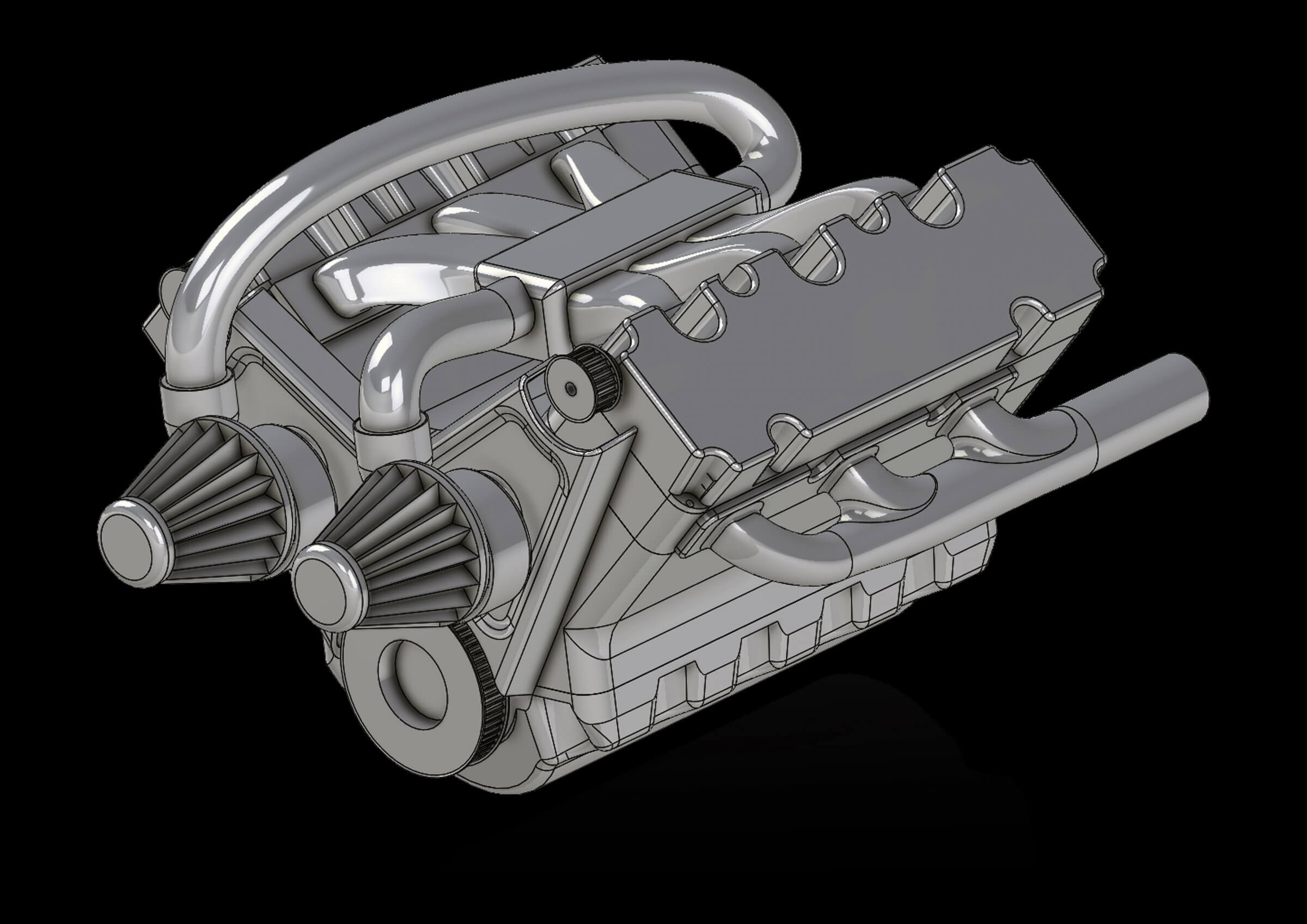 V6 Engine - 3D Model by BsTen