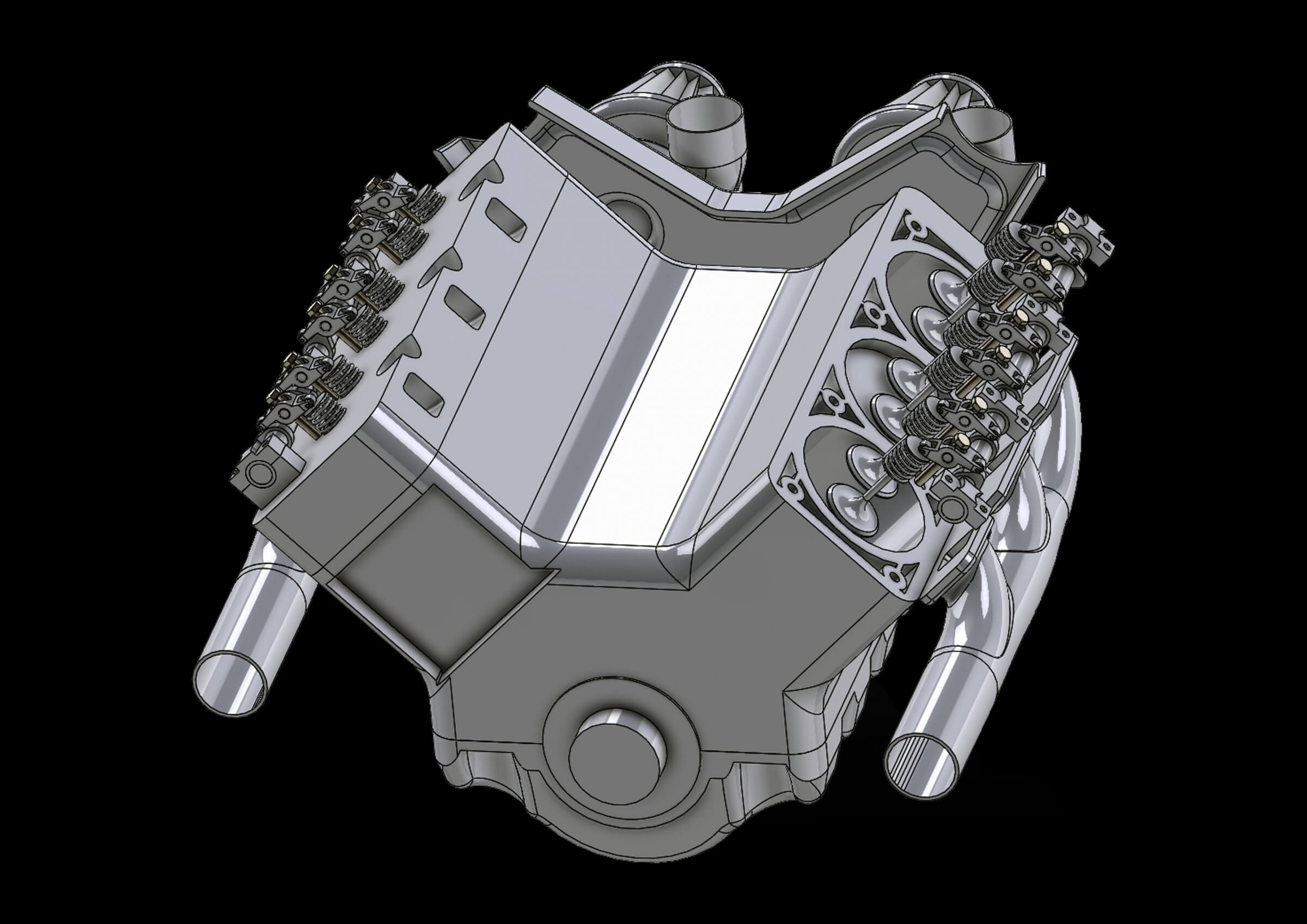 V6 Engine - 3D Model by BsTen