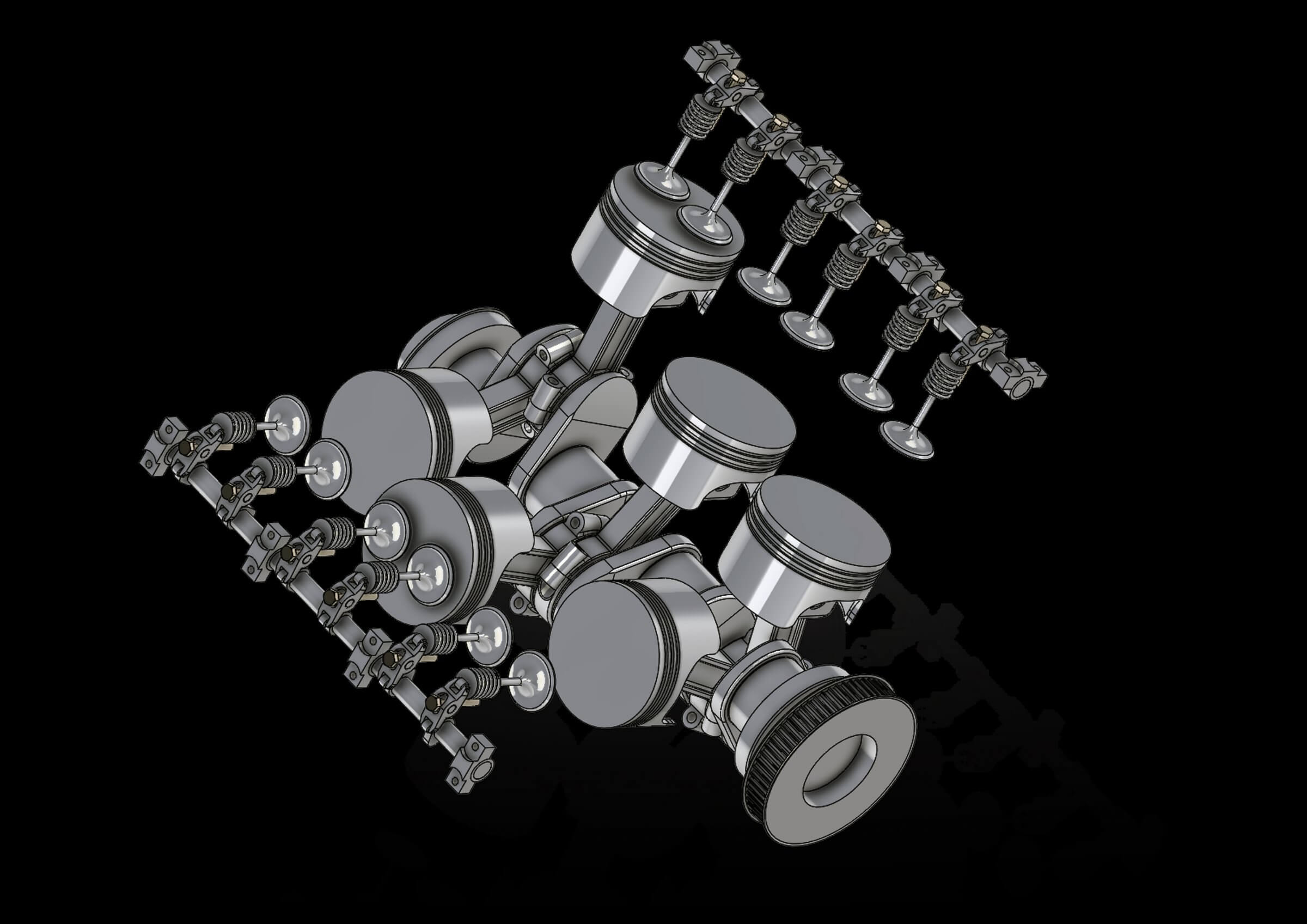 V6 Engine - 3D Model by BsTen