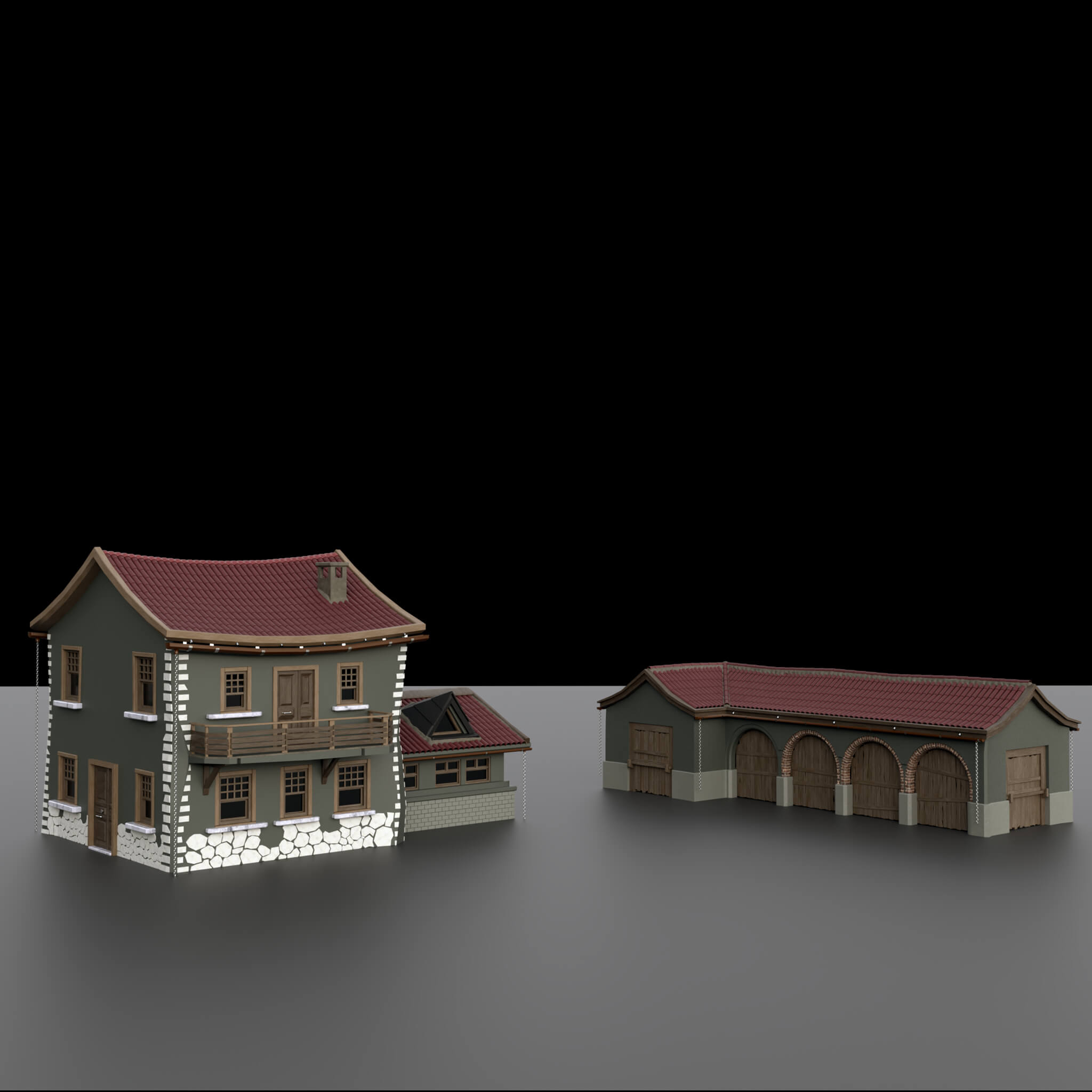 Village House - 3D Model by BsTen