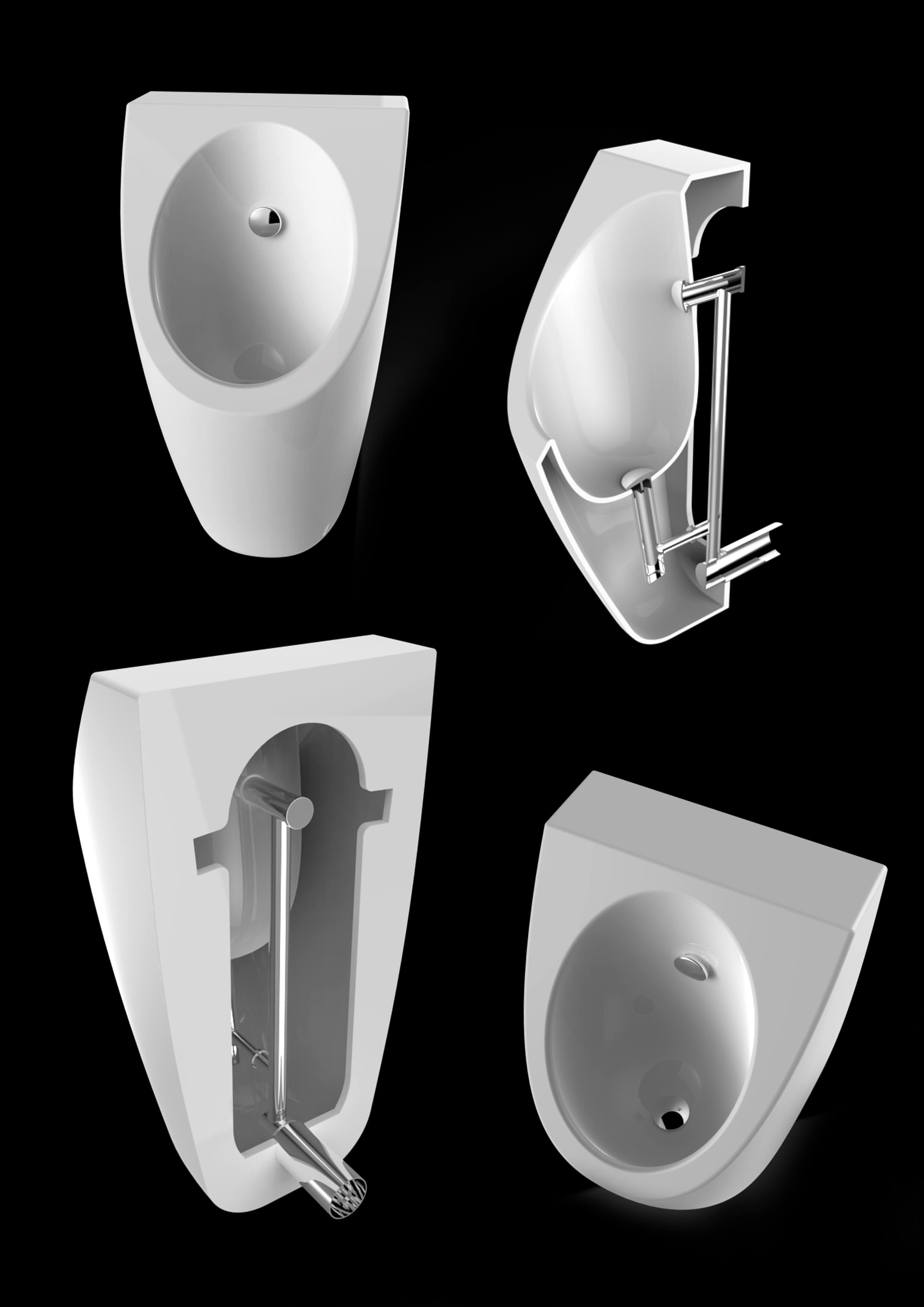 Watercloset and Urinal - 3D Model by BsTen