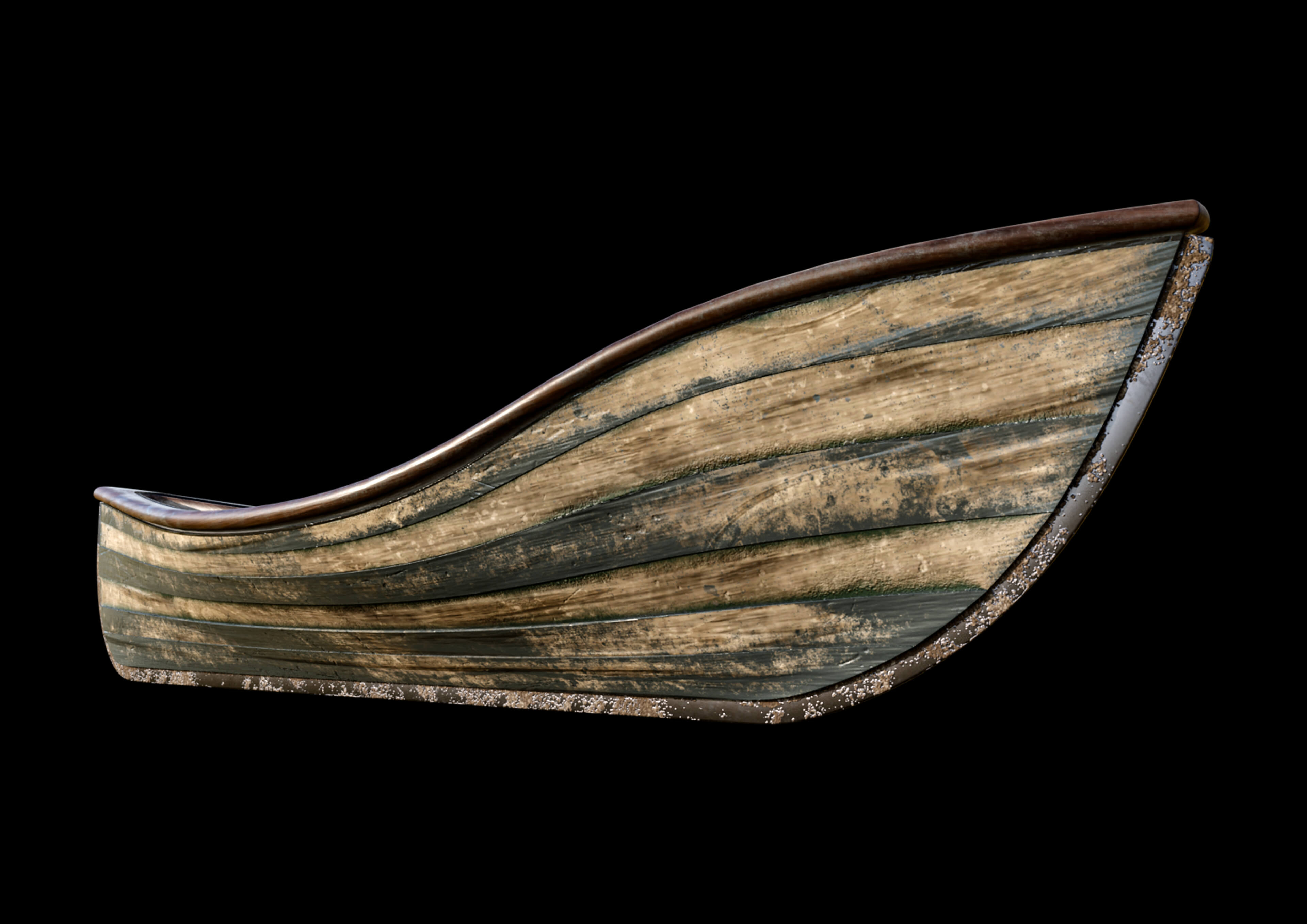 Wooden Boat Mesh Model by BsTen