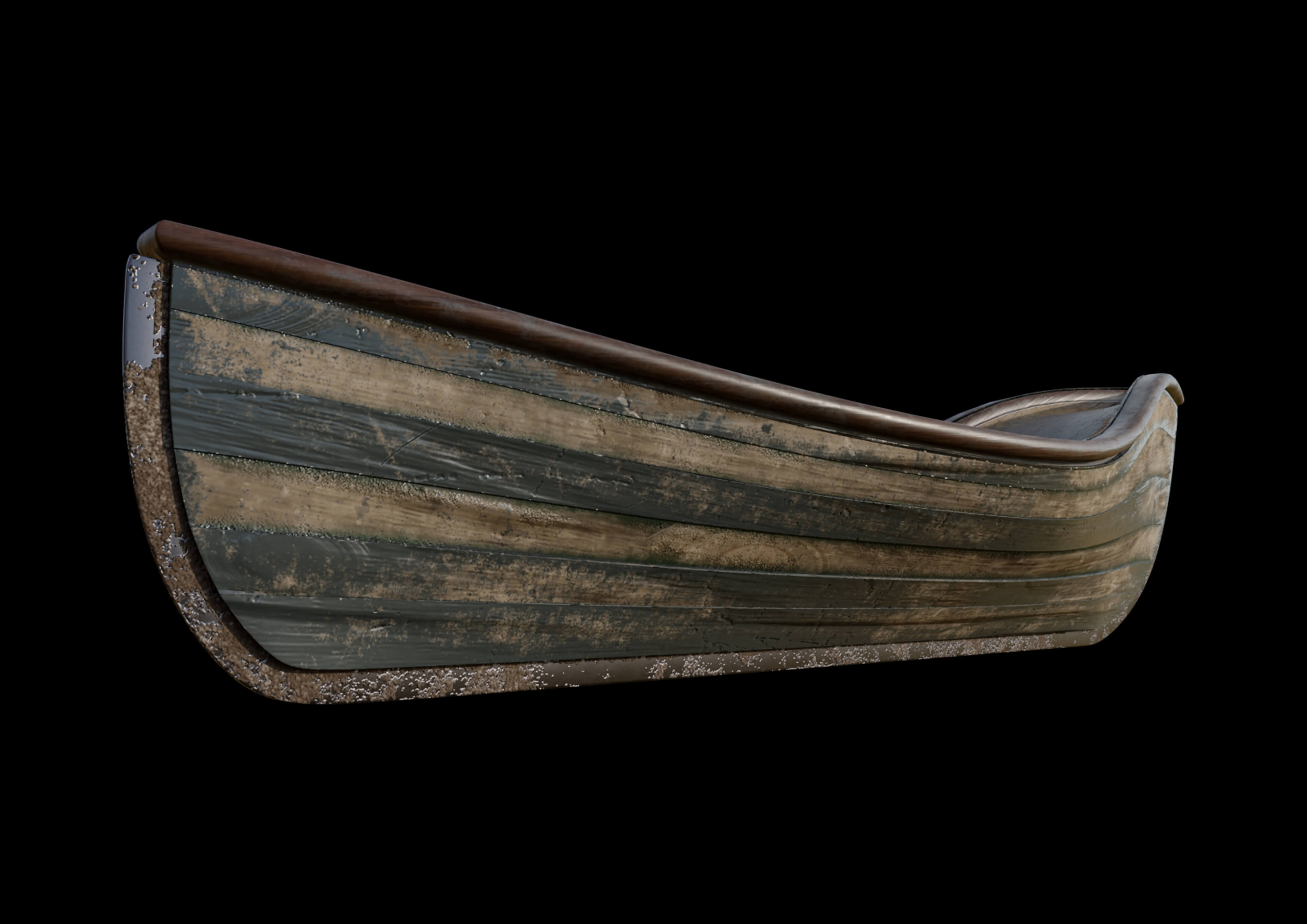 Wooden Boat Mesh Model by BsTen