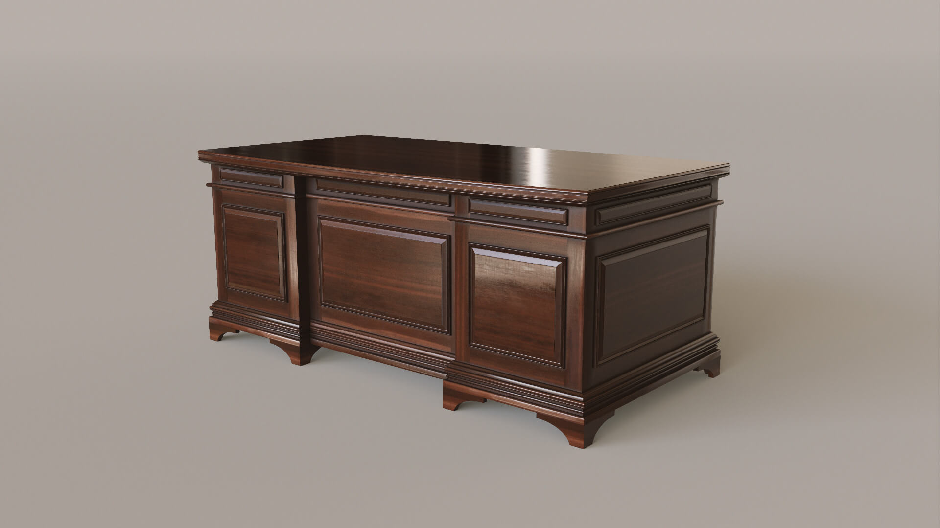 Classic Office Furniture - 3D Model by BSW2142