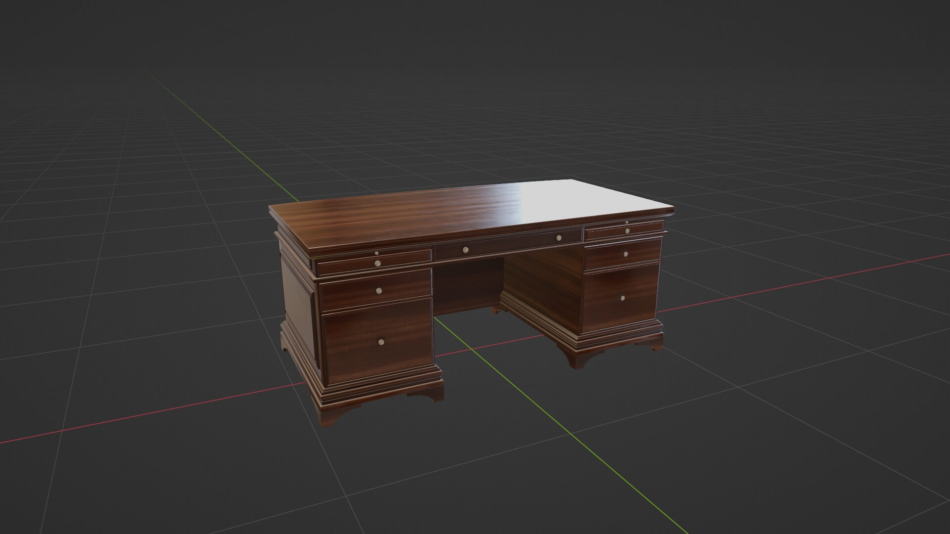 Classic Office Furniture - 3D Model by BSW2142