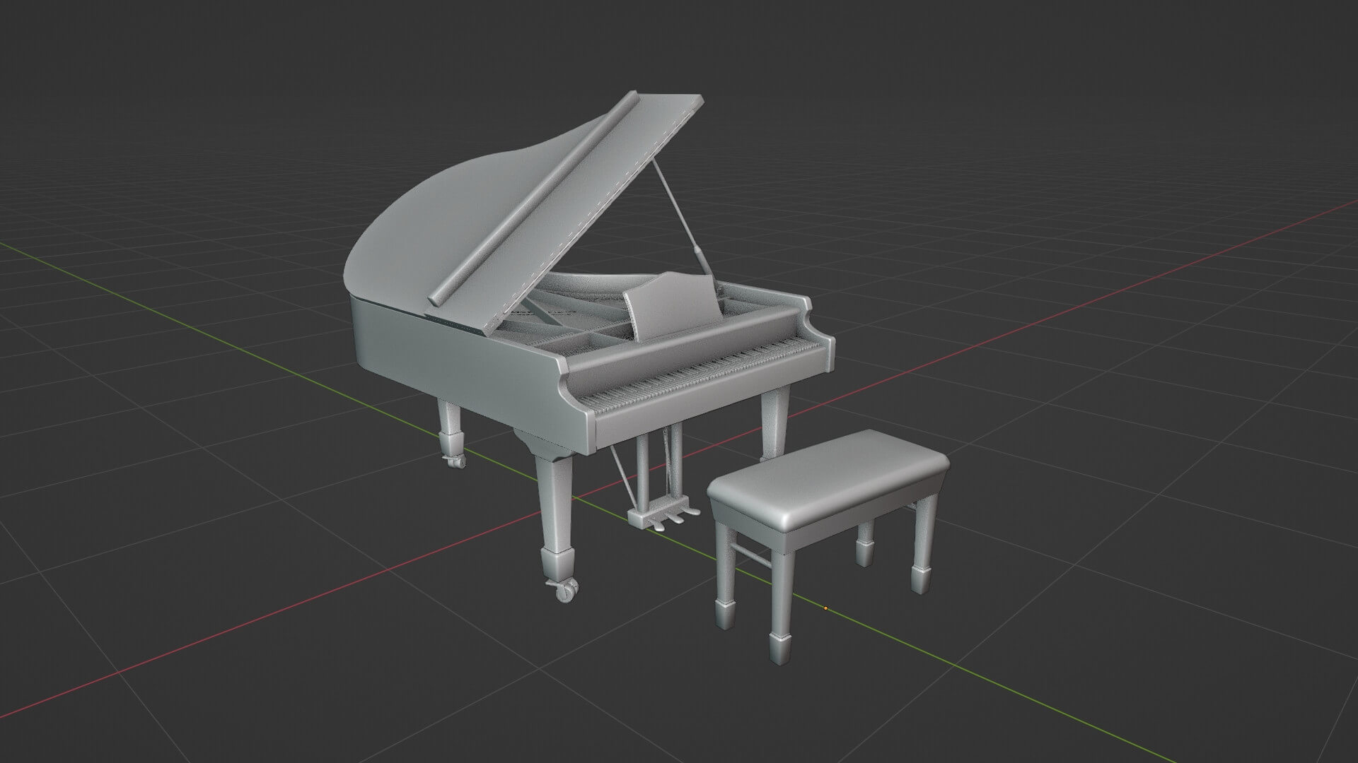 Grand Piano - 3D Model by BSW2142