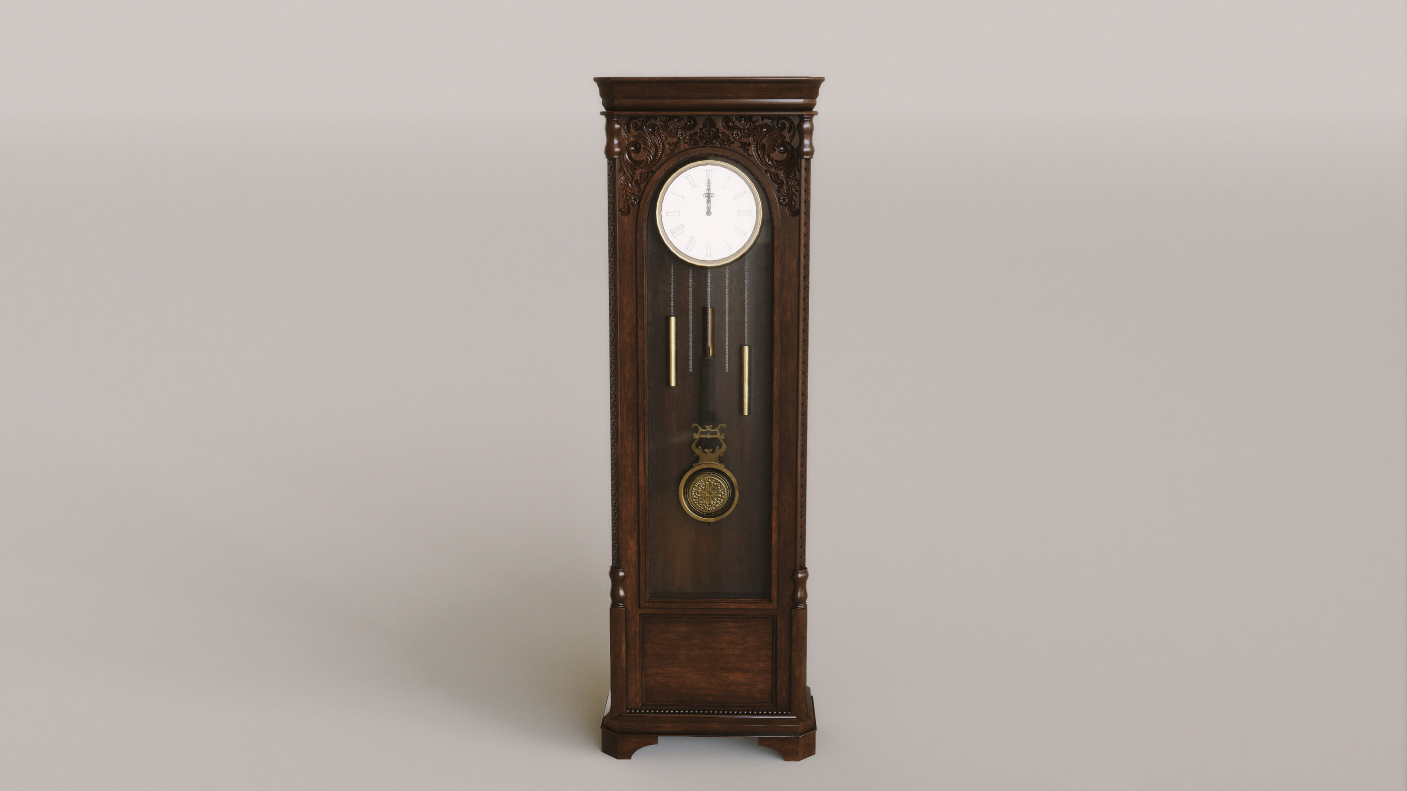 Grandfather Clock - 3D Model by BSW2142